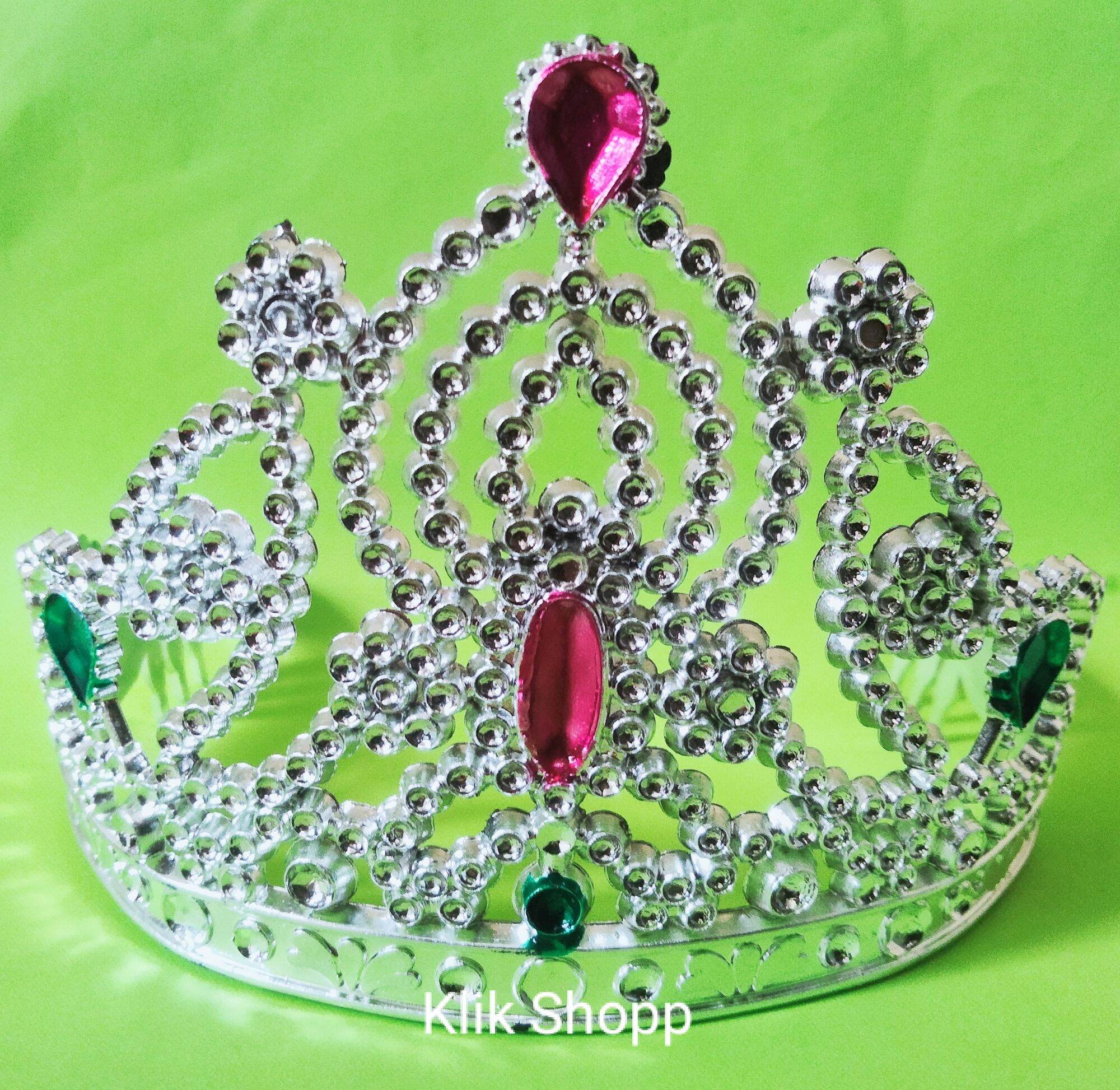 Mahkota Silver Plastik Mutiara / Mahkota Ulang Tahun / Mahkota | Lazada ...
