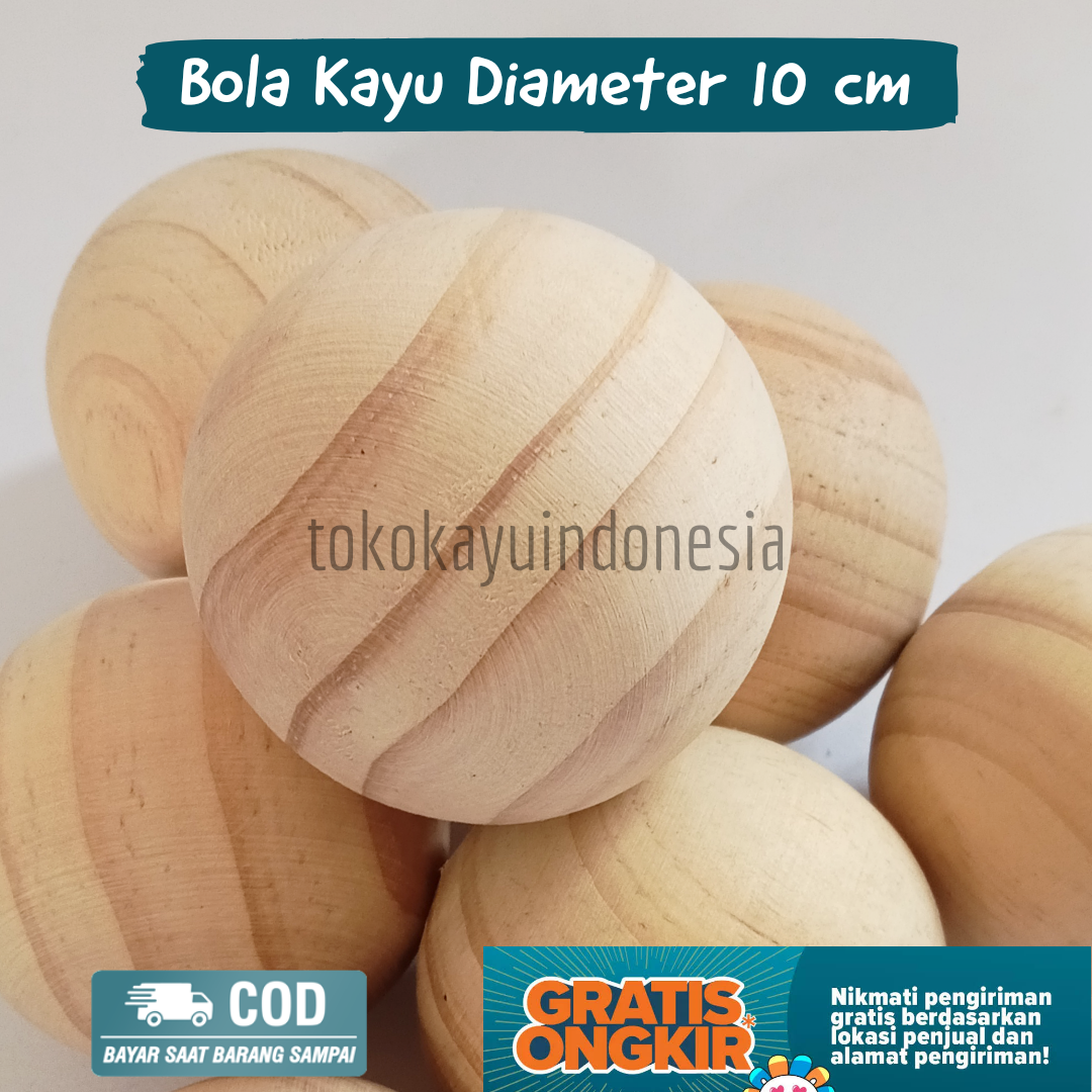 Bola Kayu Diameter 10 cm Kayu Mahoni Toko Kayu Indonesia | Lazada Indonesia