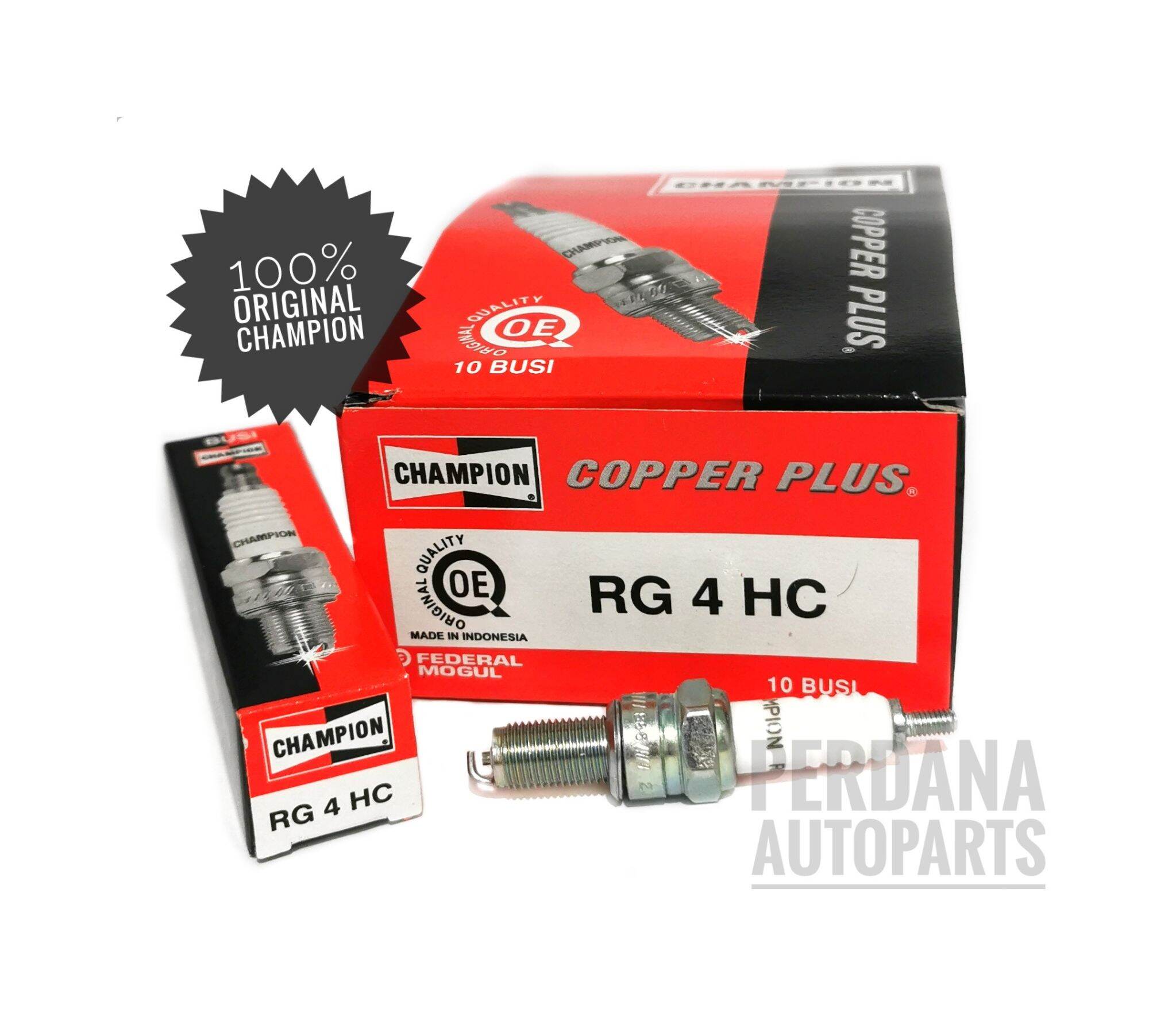 Busi Motor CHAMPION RG4HC (4tak, Matic drat panjang) | Lazada Indonesia