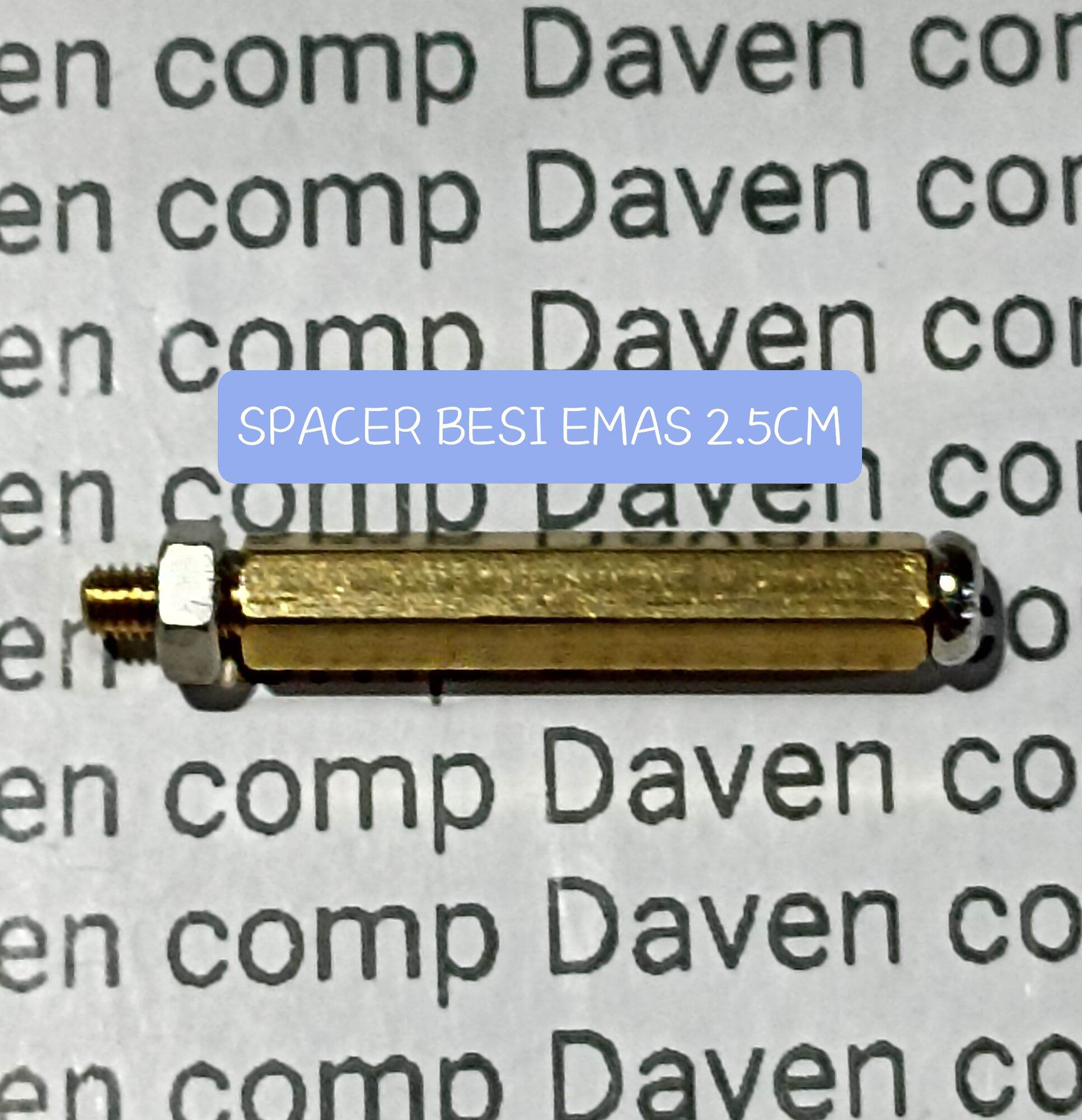 SPACER BESI EMAS 2.5CM SPASER PCB SPECER SPESER KUNINGAN 2.5 CM SPICER KUNINGAN | Lazada Indonesia