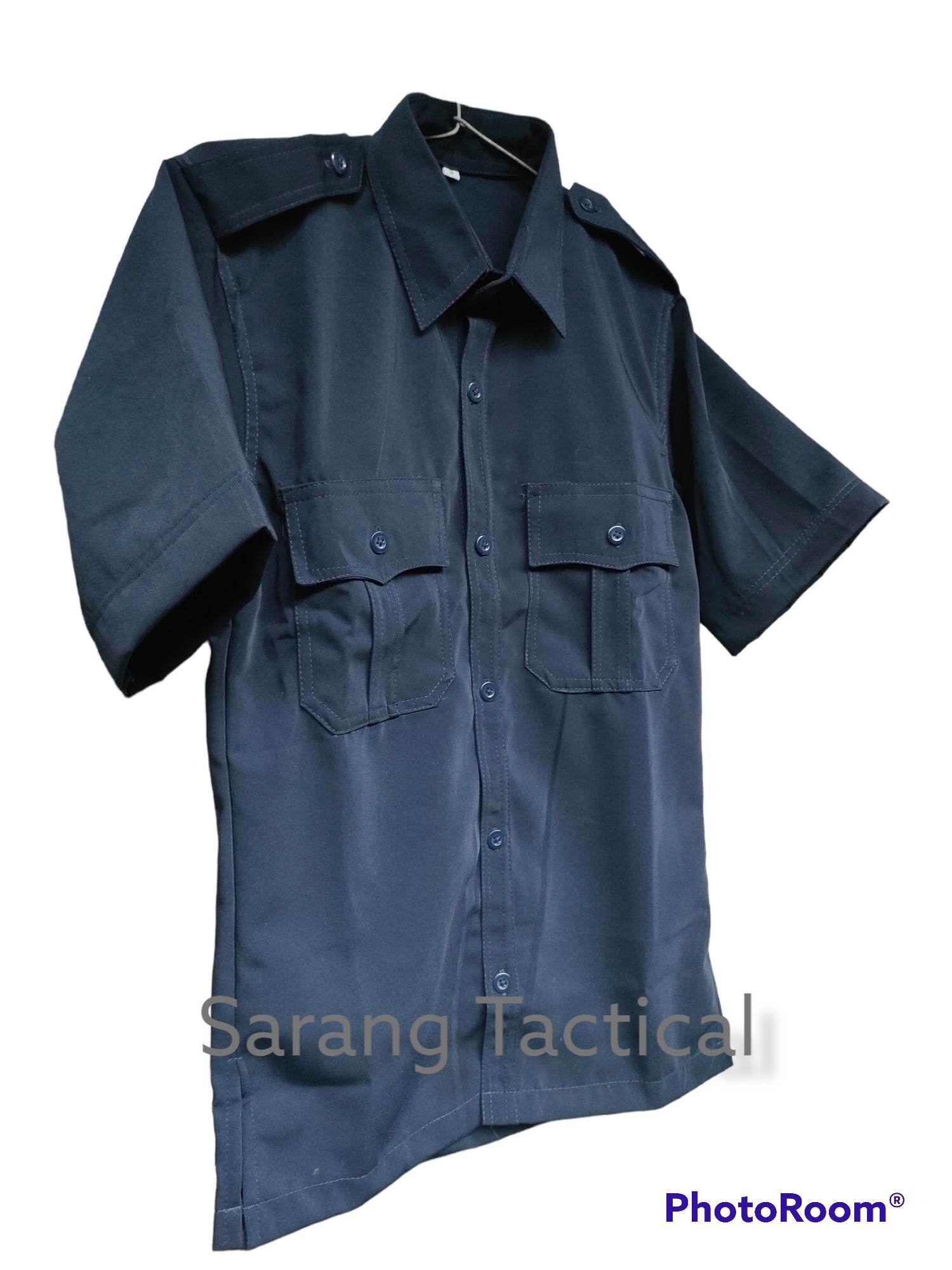 Kemeja Pdh Lapangan Biru Dongker Tebal Berkualitas/Kemeja Pdh Navy/Baju ...