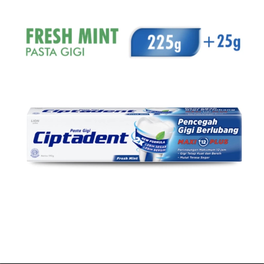 Ciptadent Fresh Mint Pasta gigi 225g+25g | Lazada Indonesia