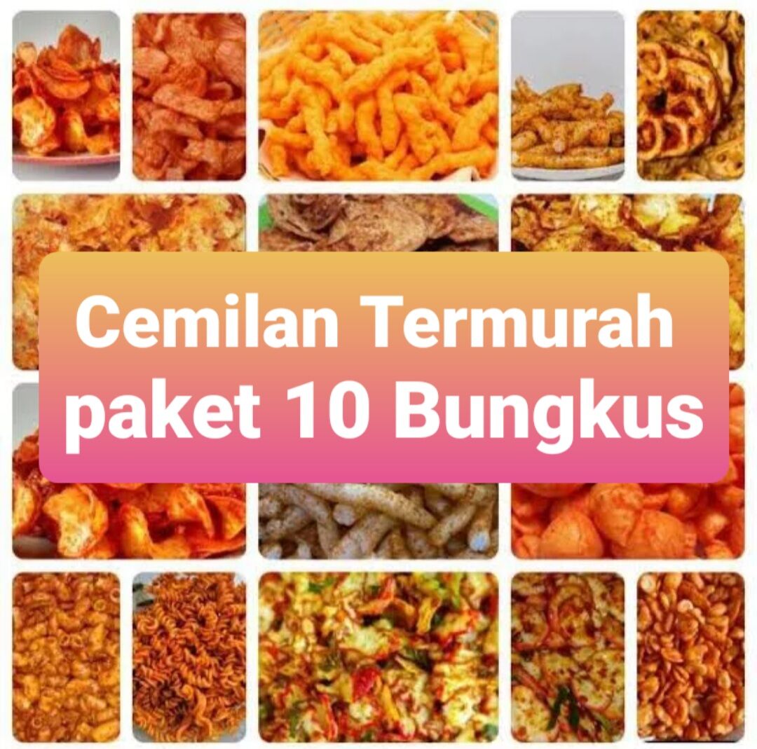 Paket 10 Bungkus Campur Cemilan Pedas Murah Meriah Camilan Viral ...