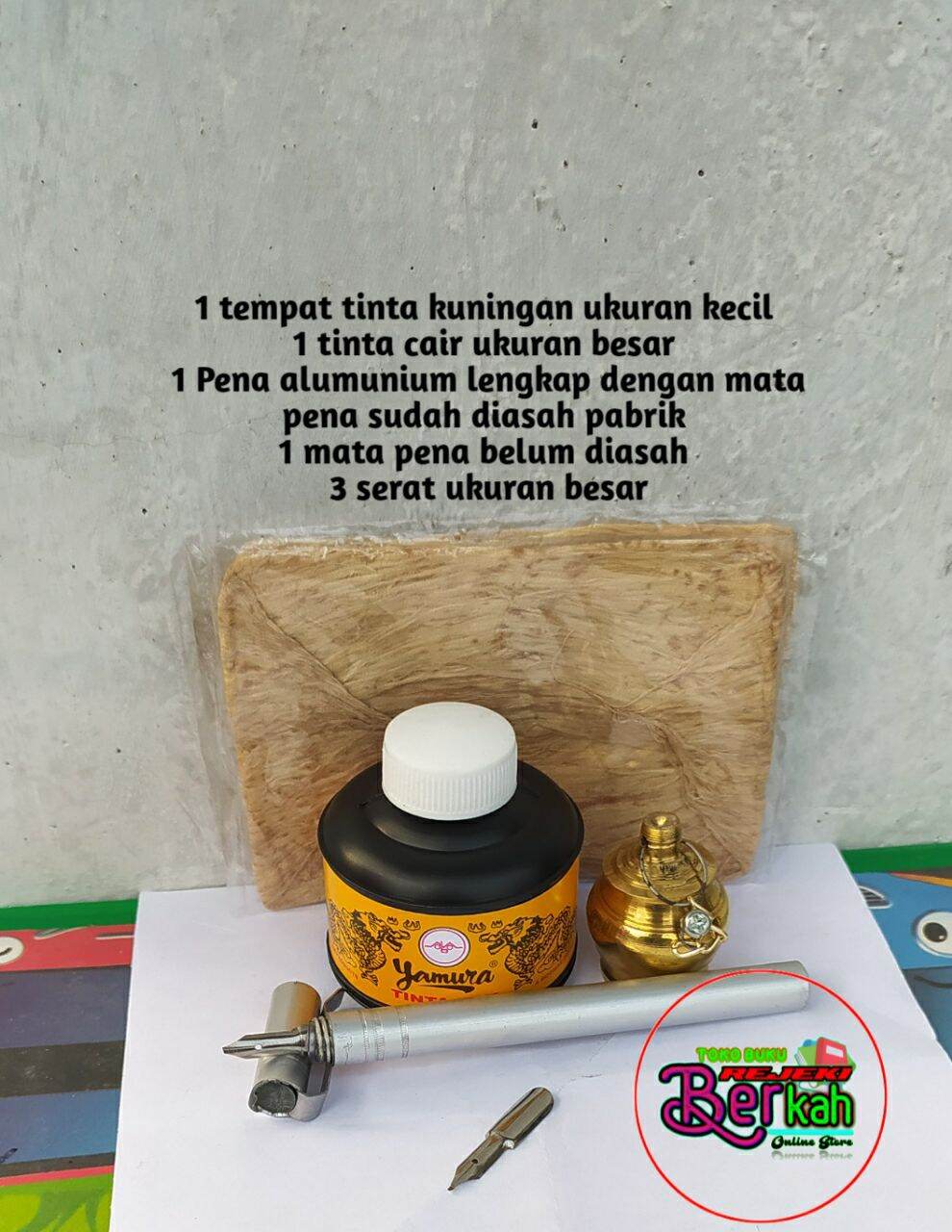 satu set paket hemat peralatan menulis lengkap Pena tutul pena pentul pena celup pen tutul pen ...