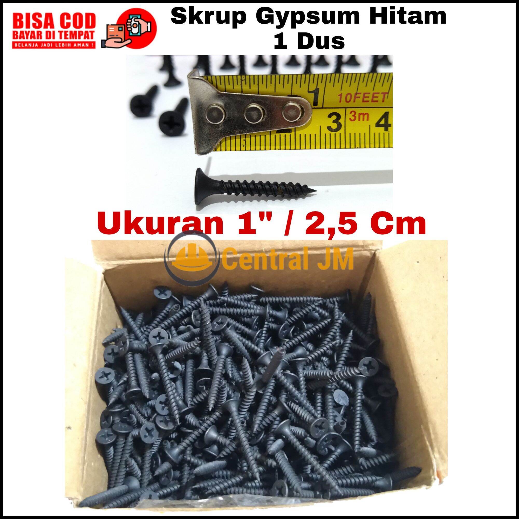 PROMO Sekrup Gypsum 1 Dus - Kotak Ukuran 1 Inch [ 2,5 CM ] Hitam Tajam ...