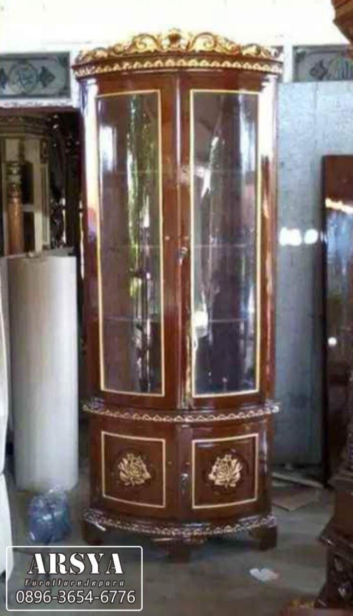 Lemari sudut kayu jati modern | Lazada Indonesia