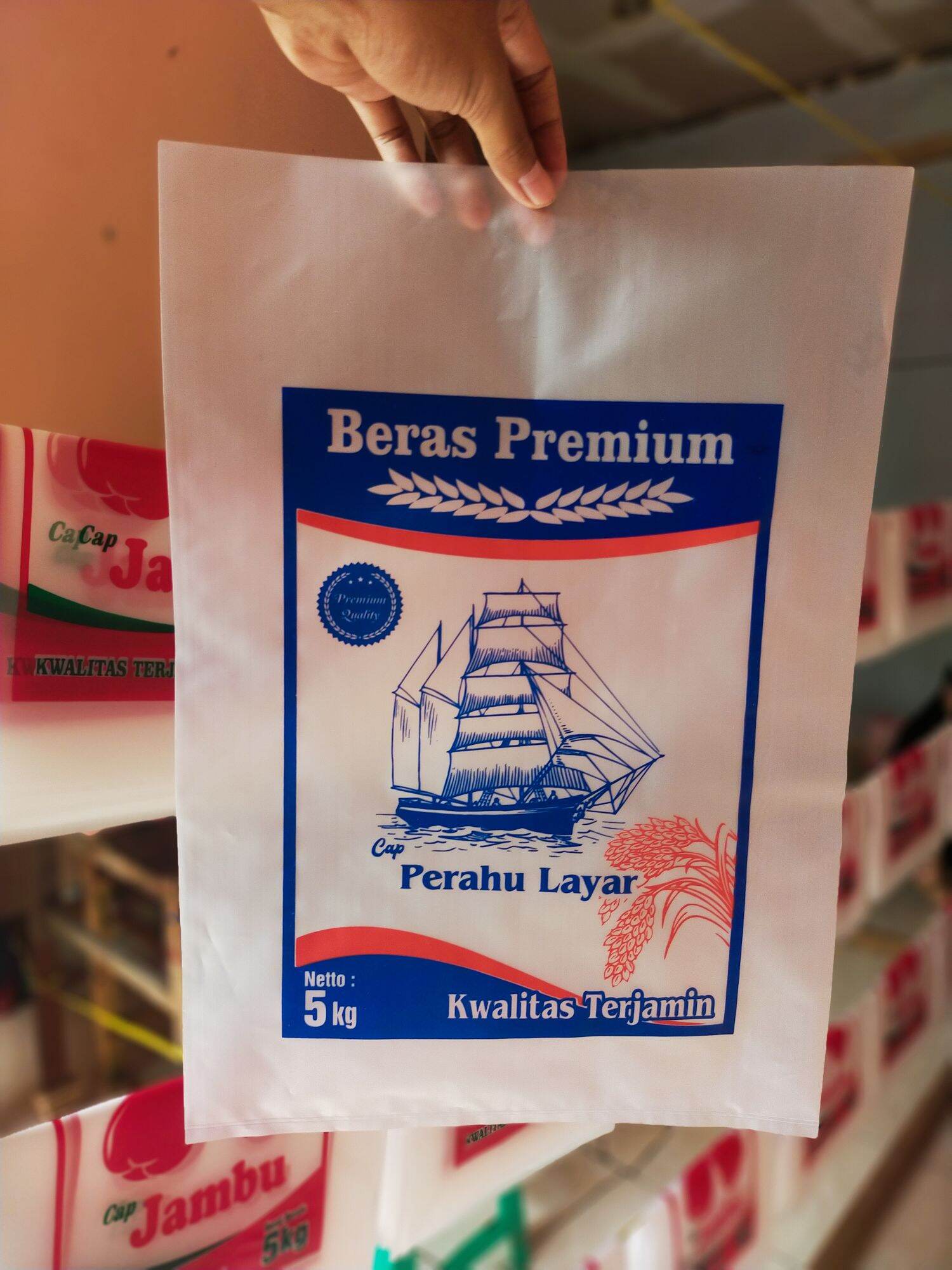 Plastik Beras cap PERAHU LAYAR HD 5kg (100pcs) | Lazada Indonesia
