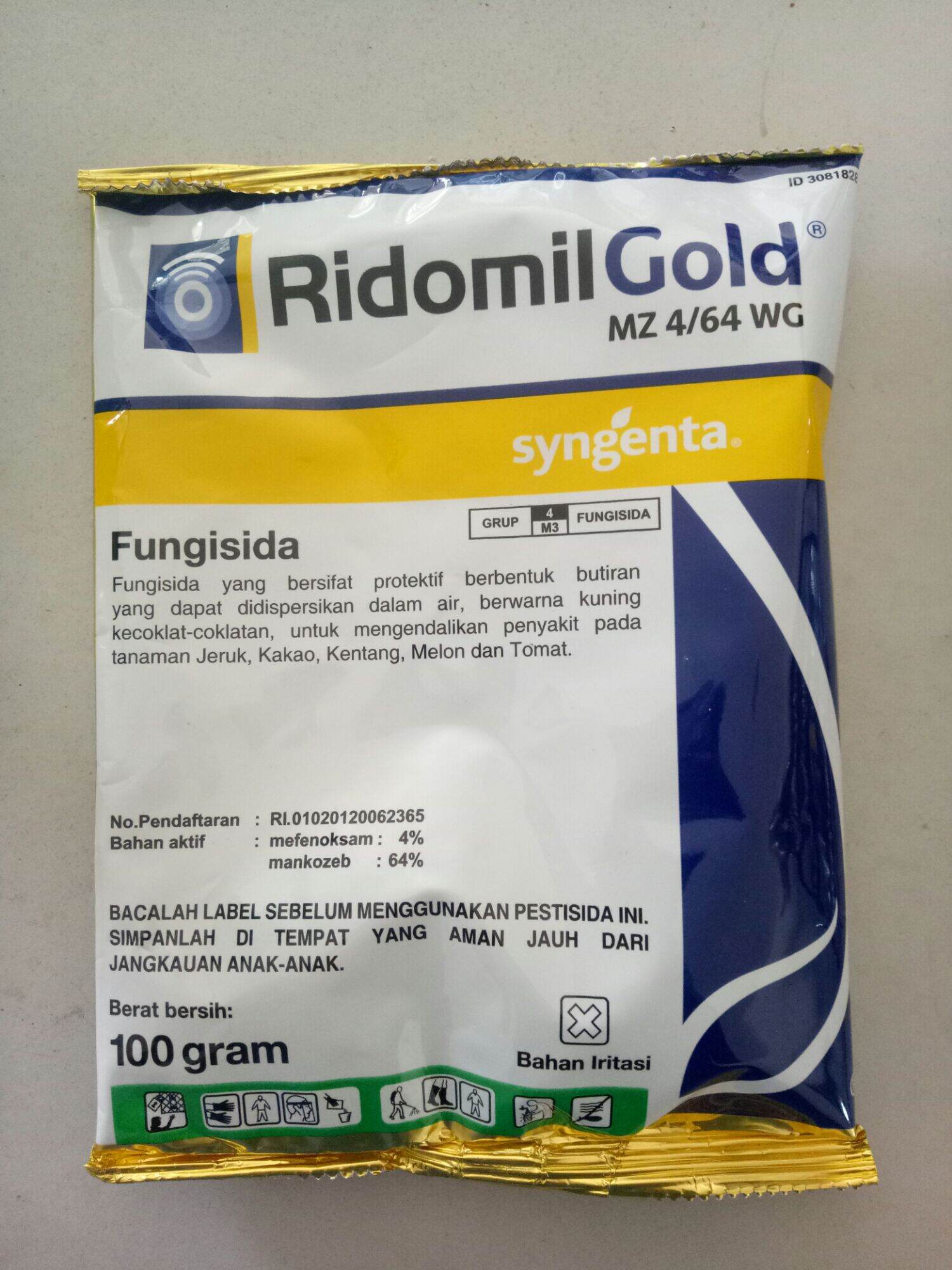 Ridomil gold mz syngenta fungisida penyakit tanaman netto 100 gram ...