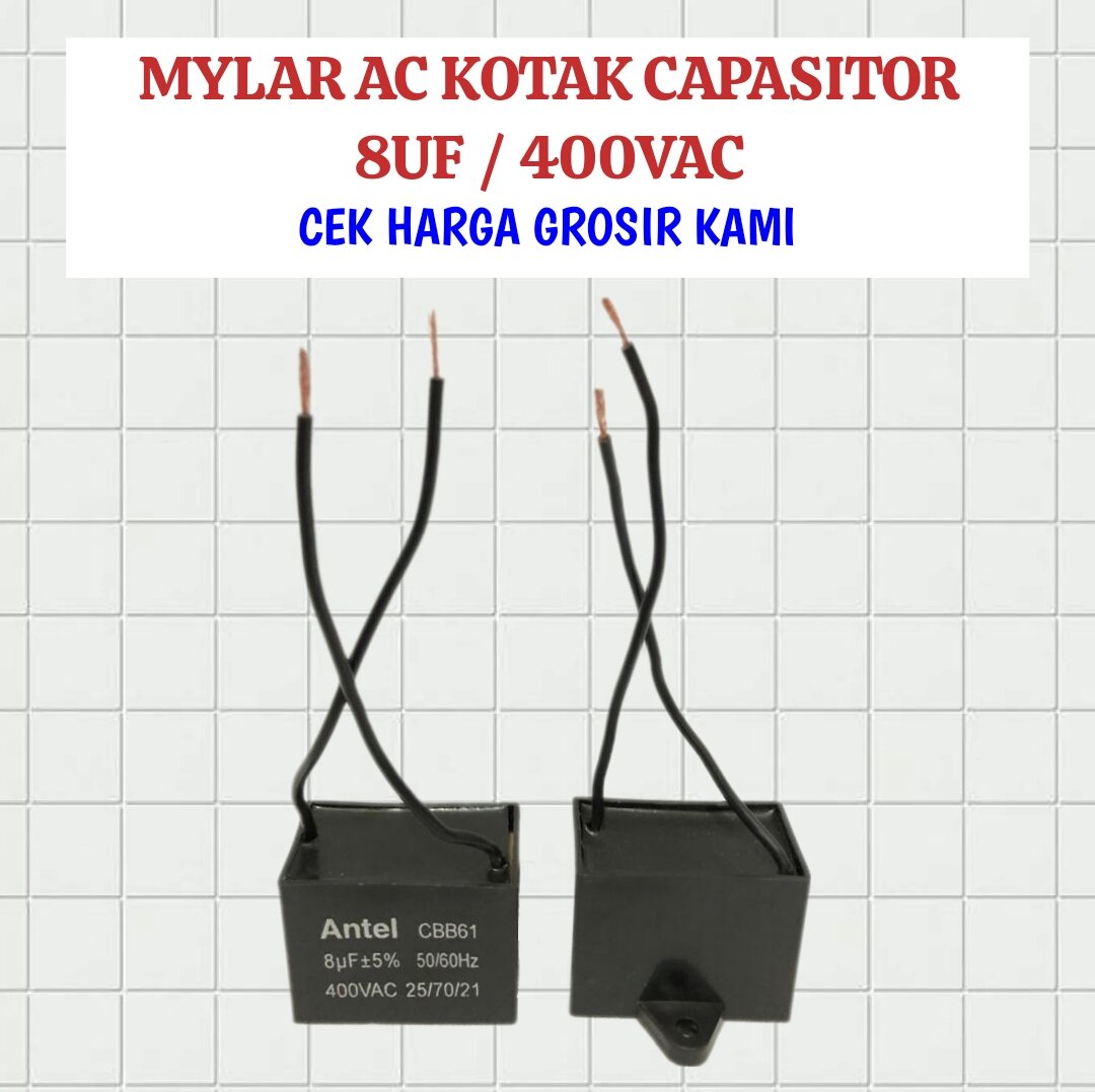 CAPASITOR AC FAN 8UF KAPASITOR KOTAK 8UF 400VAC 450VAC | Lazada Indonesia