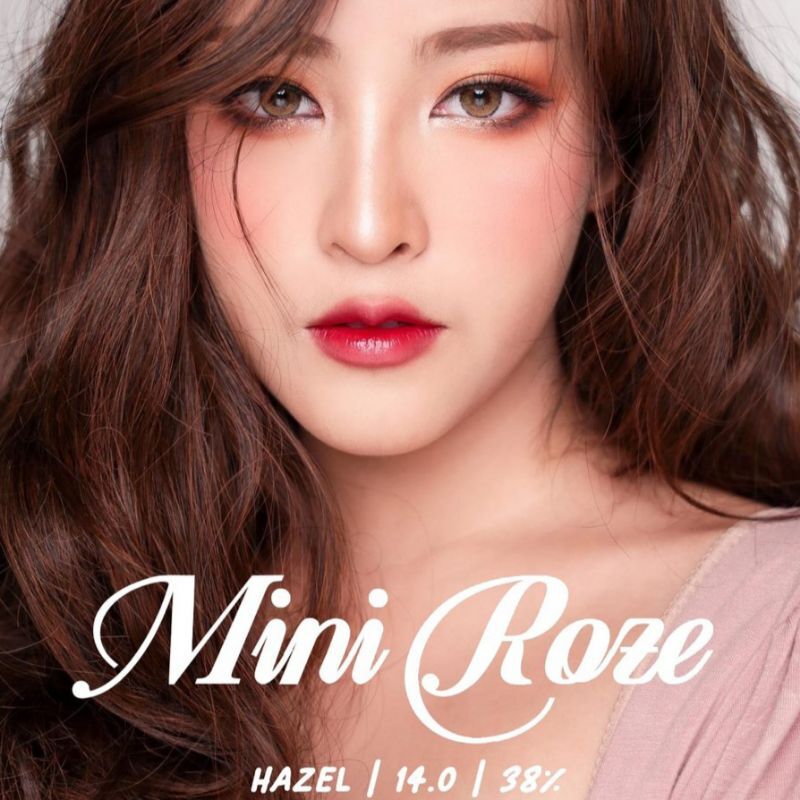 Softlens MINI ROZE HAZEL BY URBAN FACTORY (Normal S/D -10.00) Warna ...