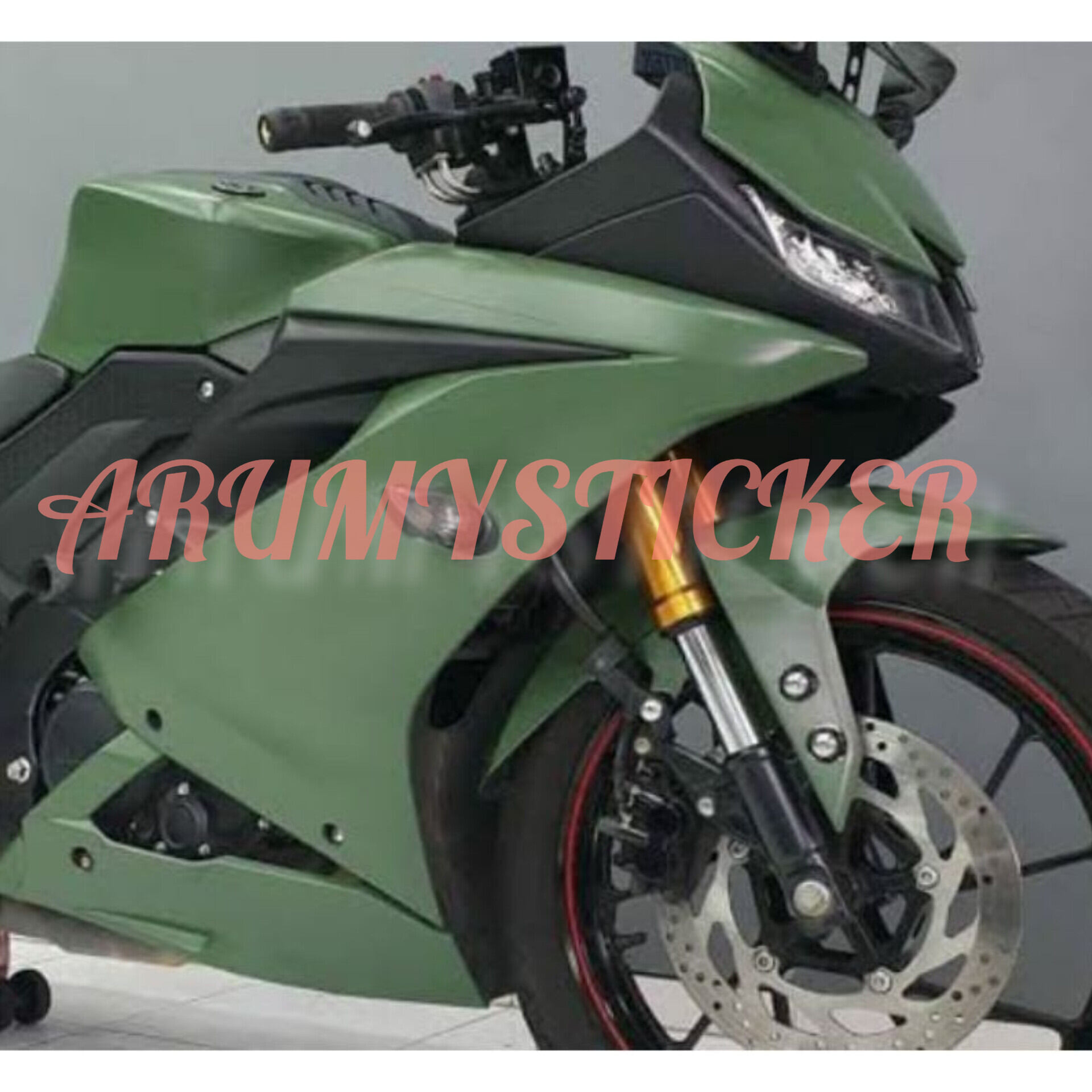 Skotlet Motor Warna Hijau Army Stiker Hijau Muda Glossy | Lazada Indonesia