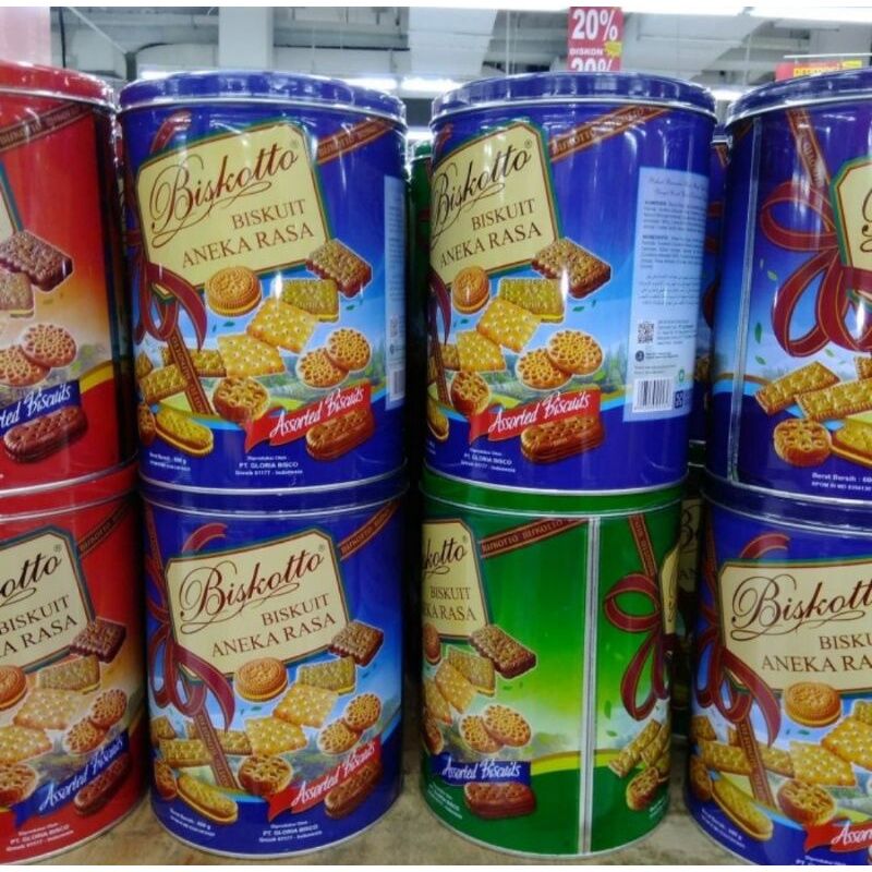 biskotto kaleng 600 gram biskuit aneka rasa | Lazada Indonesia