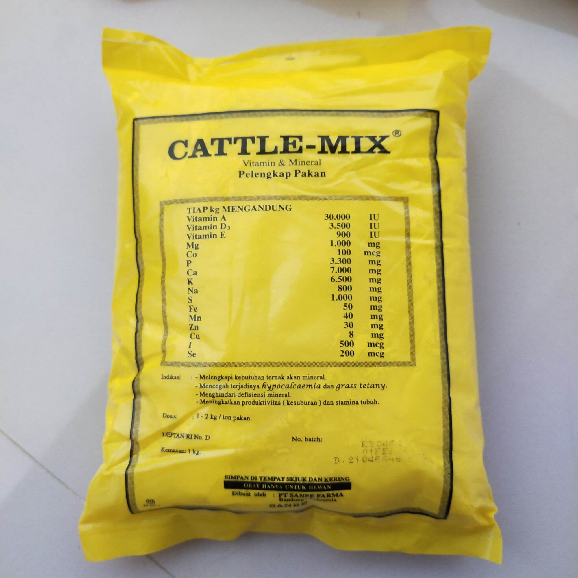 Premix CattleMix Sanbe Cattle mix mineral calsium Penggemukan hewan ...