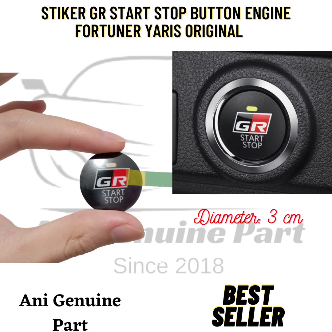 Stiker GR Start Stop Button Engine Fortuner Yaris Original | Lazada ...