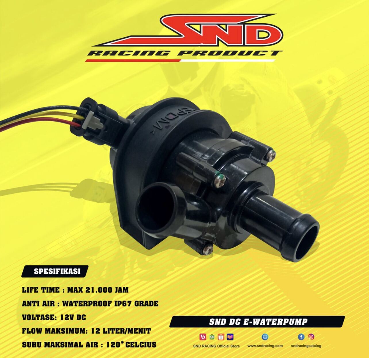 EWP 12v Electric waterpump universal snd | Lazada Indonesia