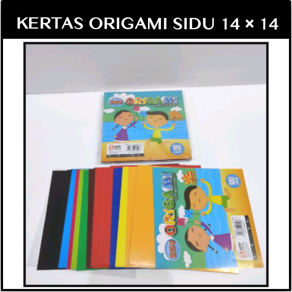 1 Pak Kertas Origami / Kertas Lipat Berwarna Sidu Kecil 12 × 12 isi 100 ...
