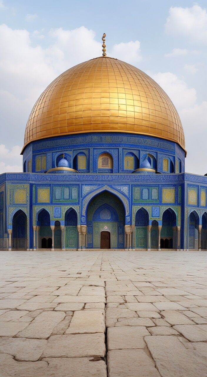 hiasan dinding lukisan cetak masjid Al Aqsa Palestina plus bingkai ...