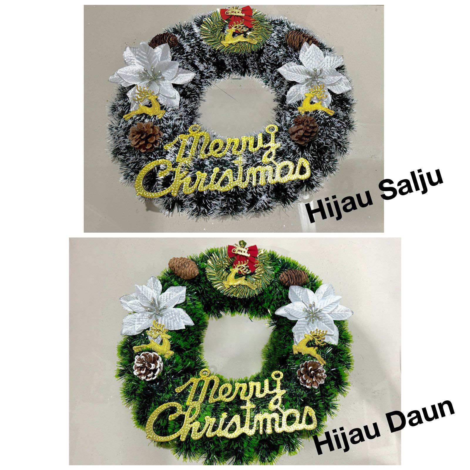 Krans natal christmas premium/ dekorasi gantungan pintu krans/paket ...