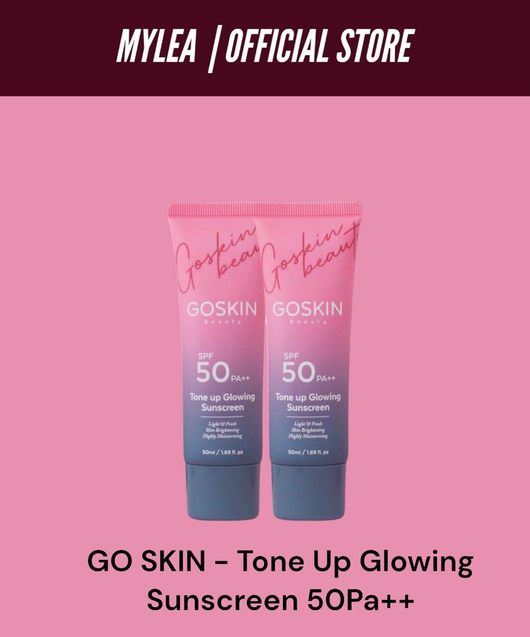 GoSkin Tone Up Glowing Sunscreen SPF 50 PA++++ Made in Malaysia ...