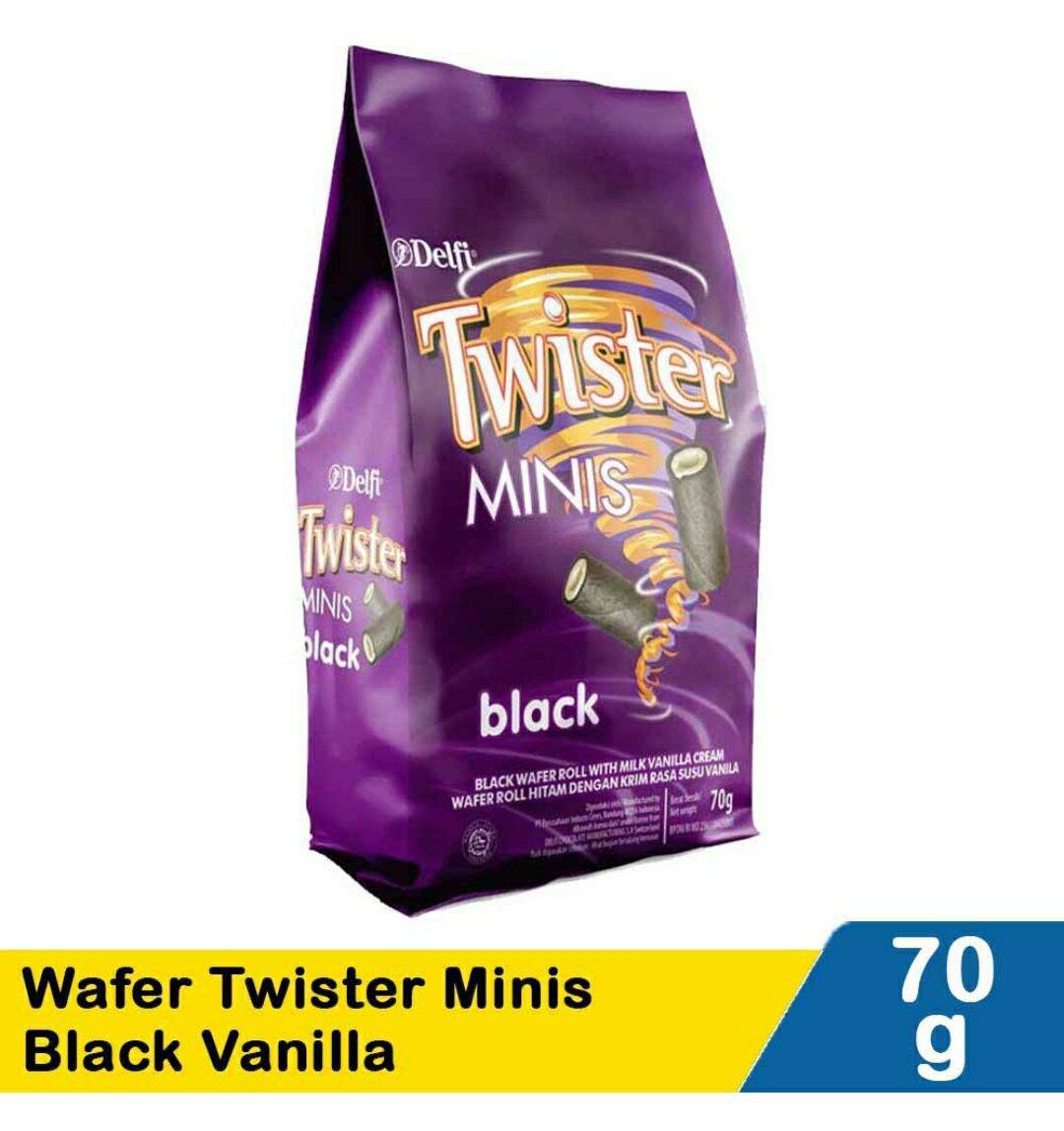 DELFI TWISTER WAFER STICK ROLL CHOCOLATE - VANILLA 70 gram | Lazada ...