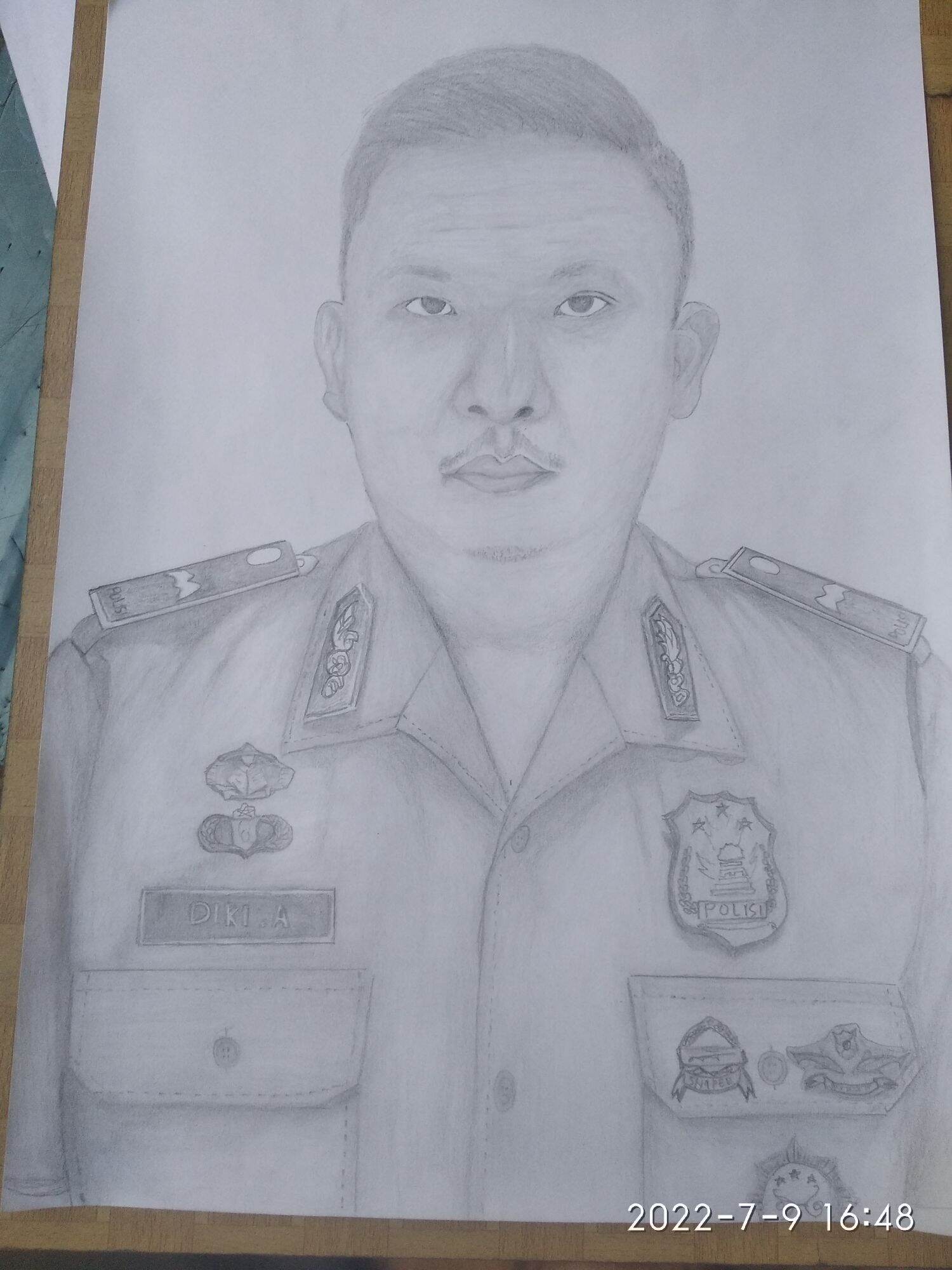 Pembuatan Sketsa pensil Polisi | Lazada Indonesia