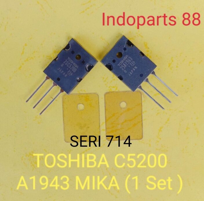 (1 SET) TOSHIBA 2SC5200 2SA1943 ORIGINAL ( SERI 714 ) + MIKA TRANSISTOR 2SA1943 2SC5200 MIKA ...