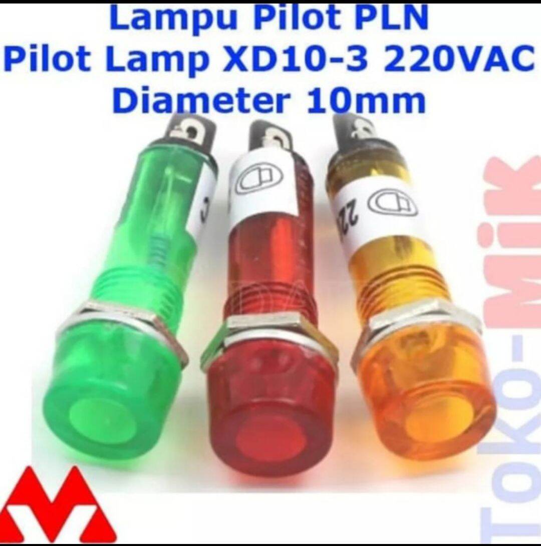 Lampu panel Indikator listrik AC 220V Body Plastik pilot lamp | Lazada ...