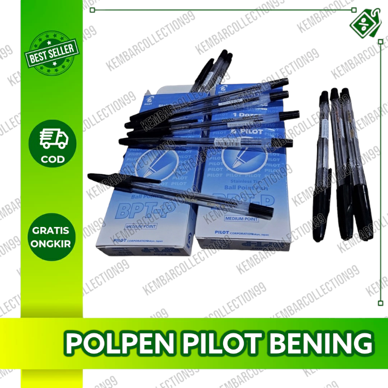 pulpen tinta pilot bolpoin pilot hitam 12 pcs | Lazada Indonesia