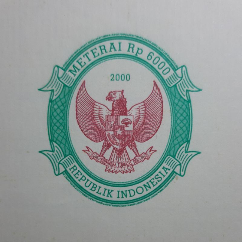 Kertas Segel Asli Tahun 2000 2001 Double watermark | Lazada Indonesia