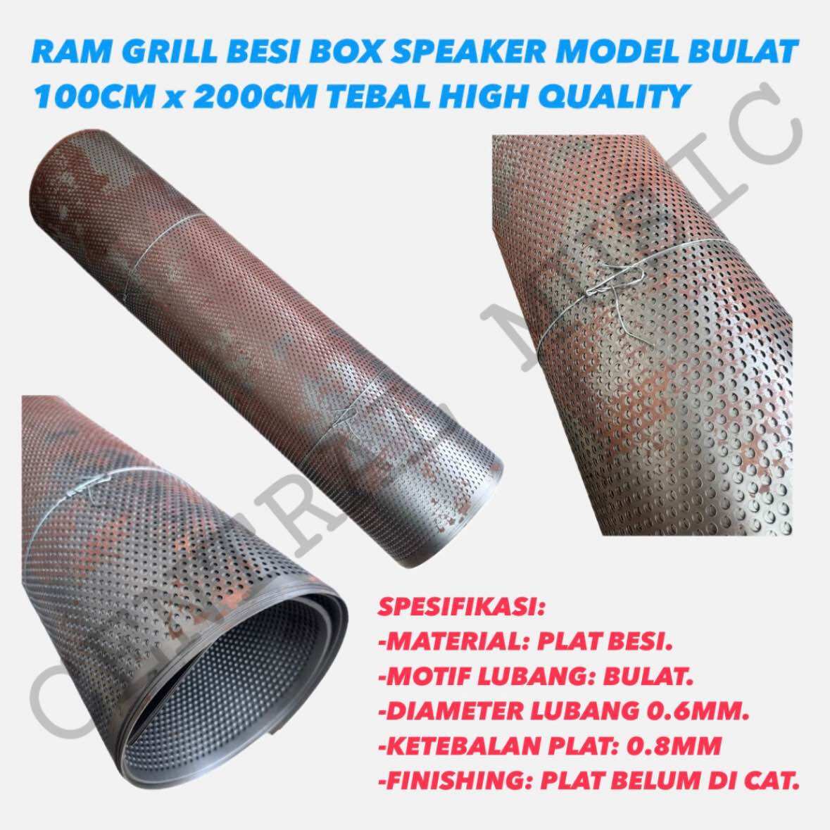 RAM GRILL BESI BOX SPEAKER MODEL BULAT 100CM x 200CM TEBAL HIGH QUALITY ...