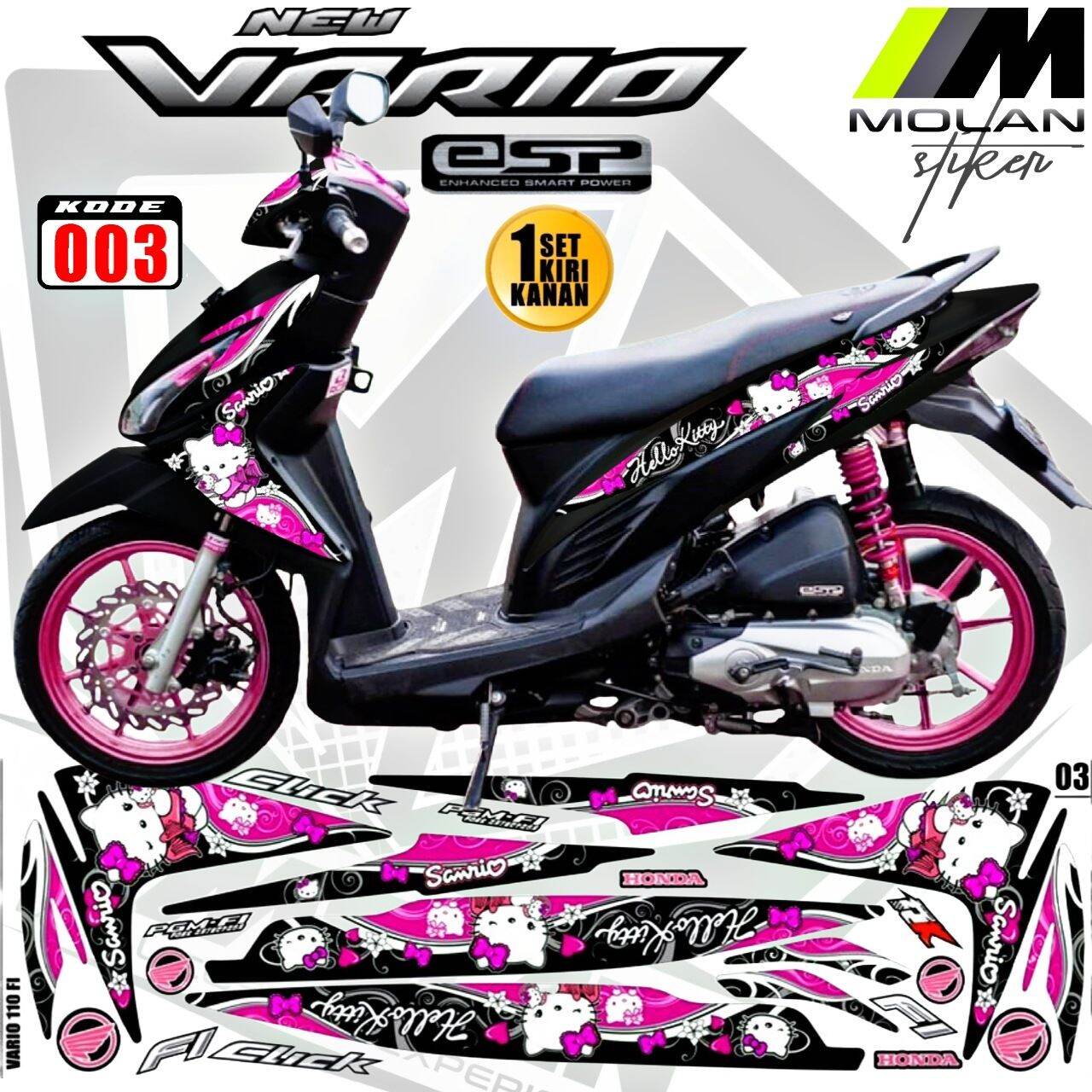 Decal Sticker Striping Variasi Vario 110 Esp 2014-2022 HELLOKITTY Vario ...