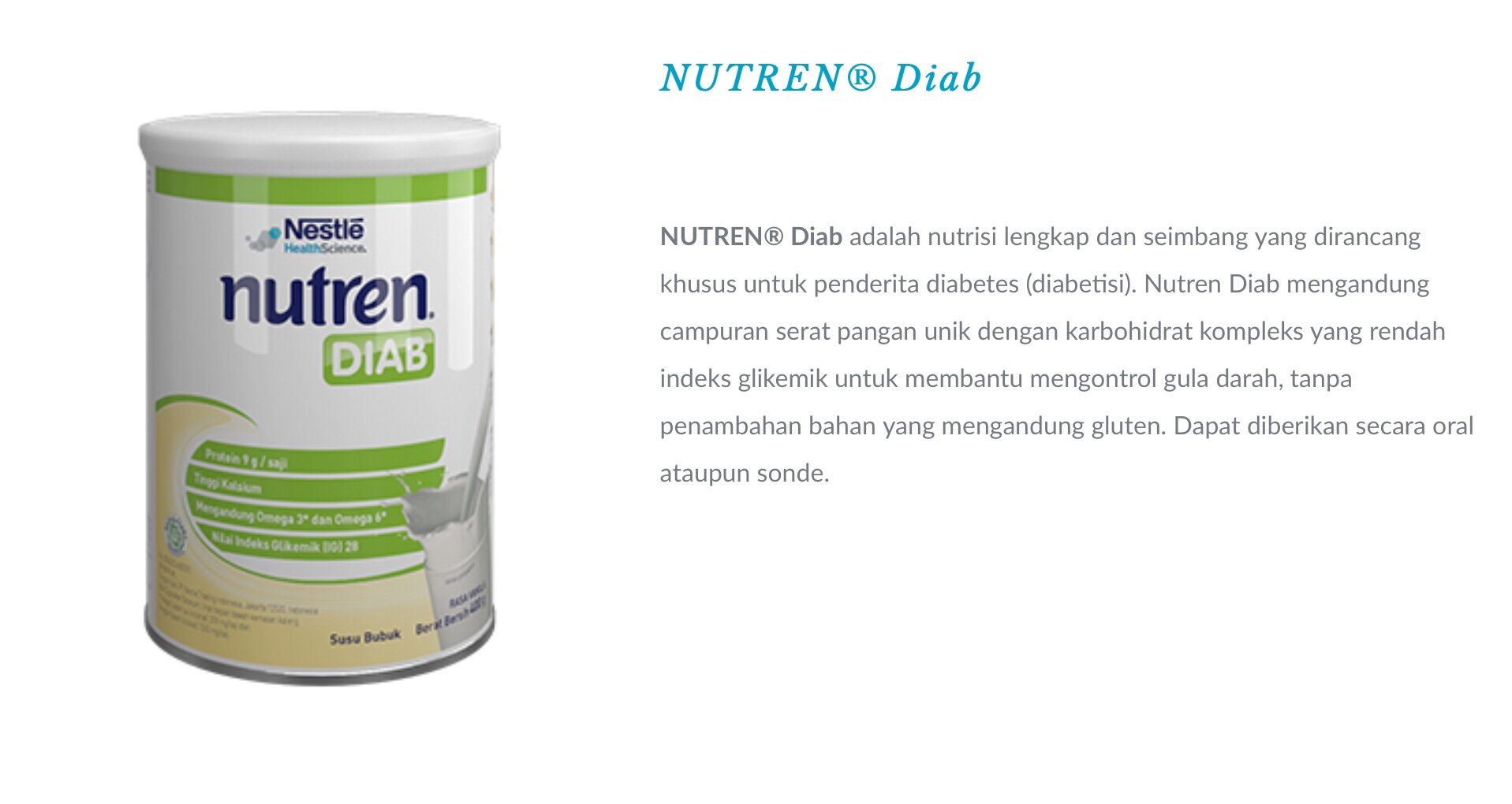 Nutren Diab Vanilla 400g | Lazada Indonesia