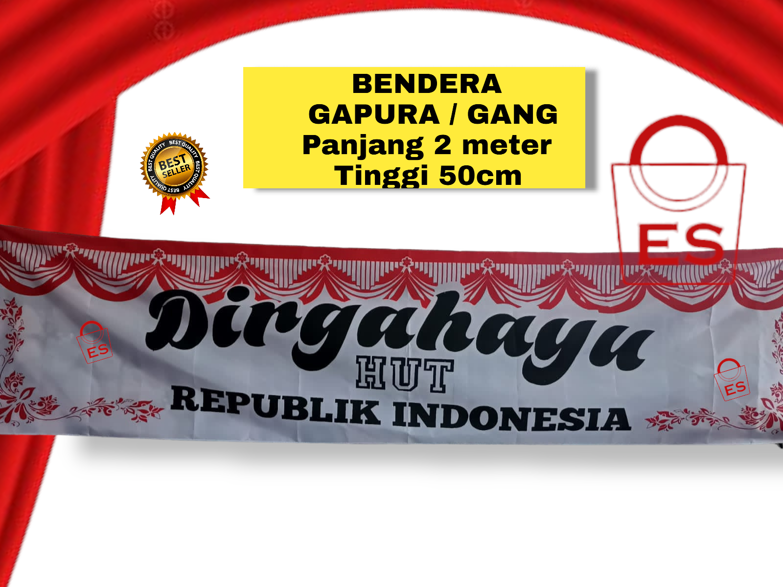 BENDERA LESPANG BENDERA GAPURA / GANG KUALITAS TERBAIK | Lazada Indonesia