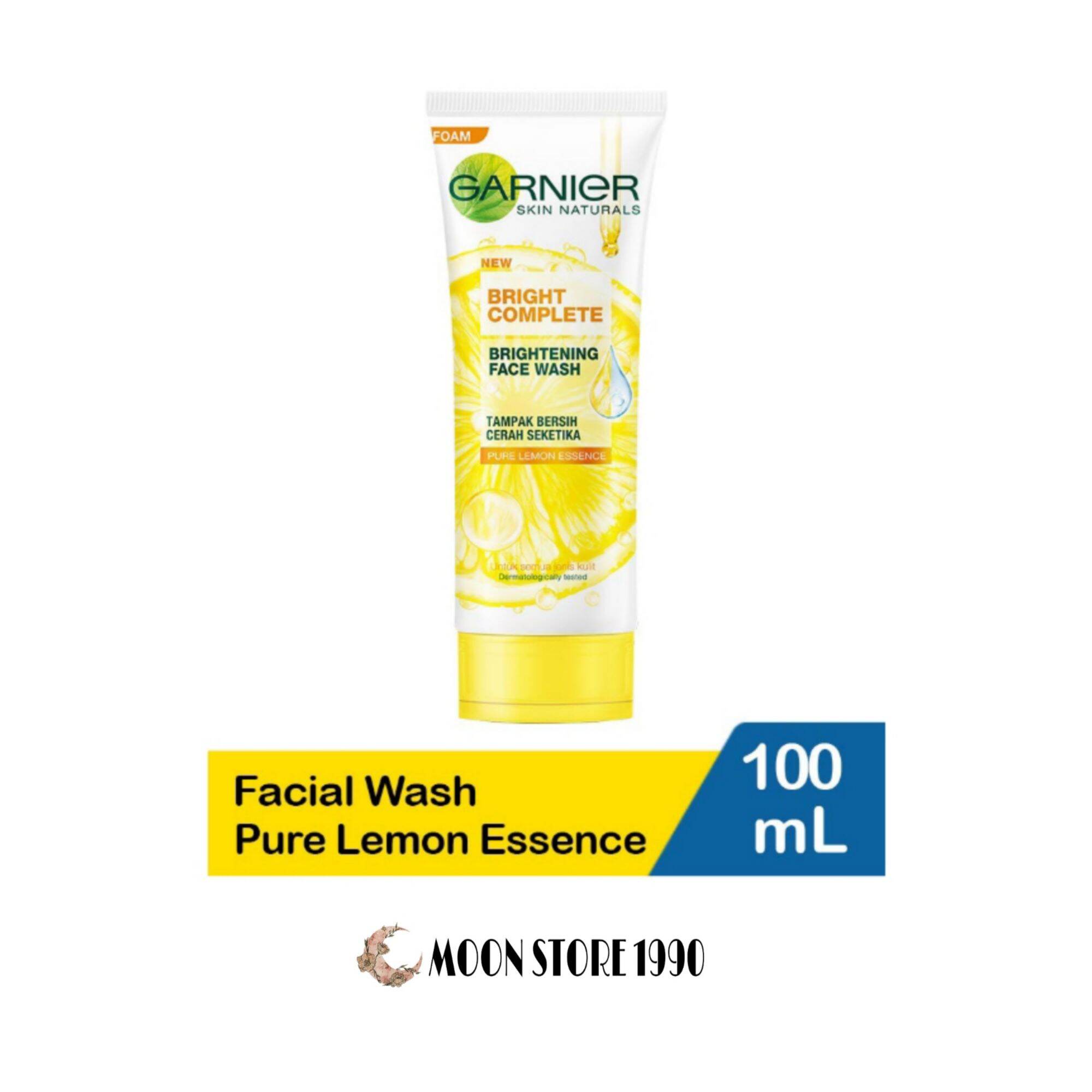 Garnier Bright complete facial wash pure lemon essence 100ml / Pencuci ...