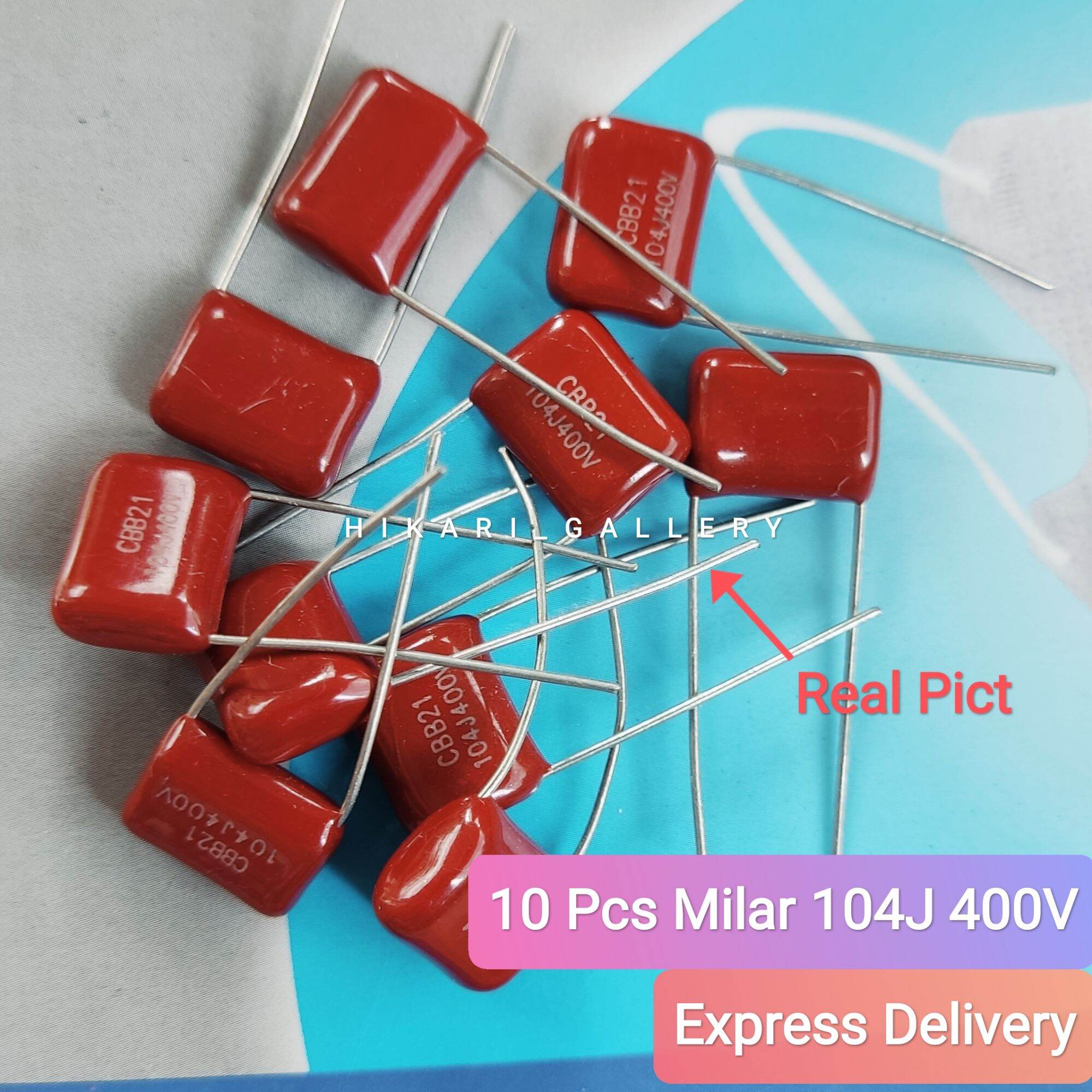 [10 PCS] Kapasitor Milar 104J 400v / Mylar Capacitor 104J 400 Volt isi ...