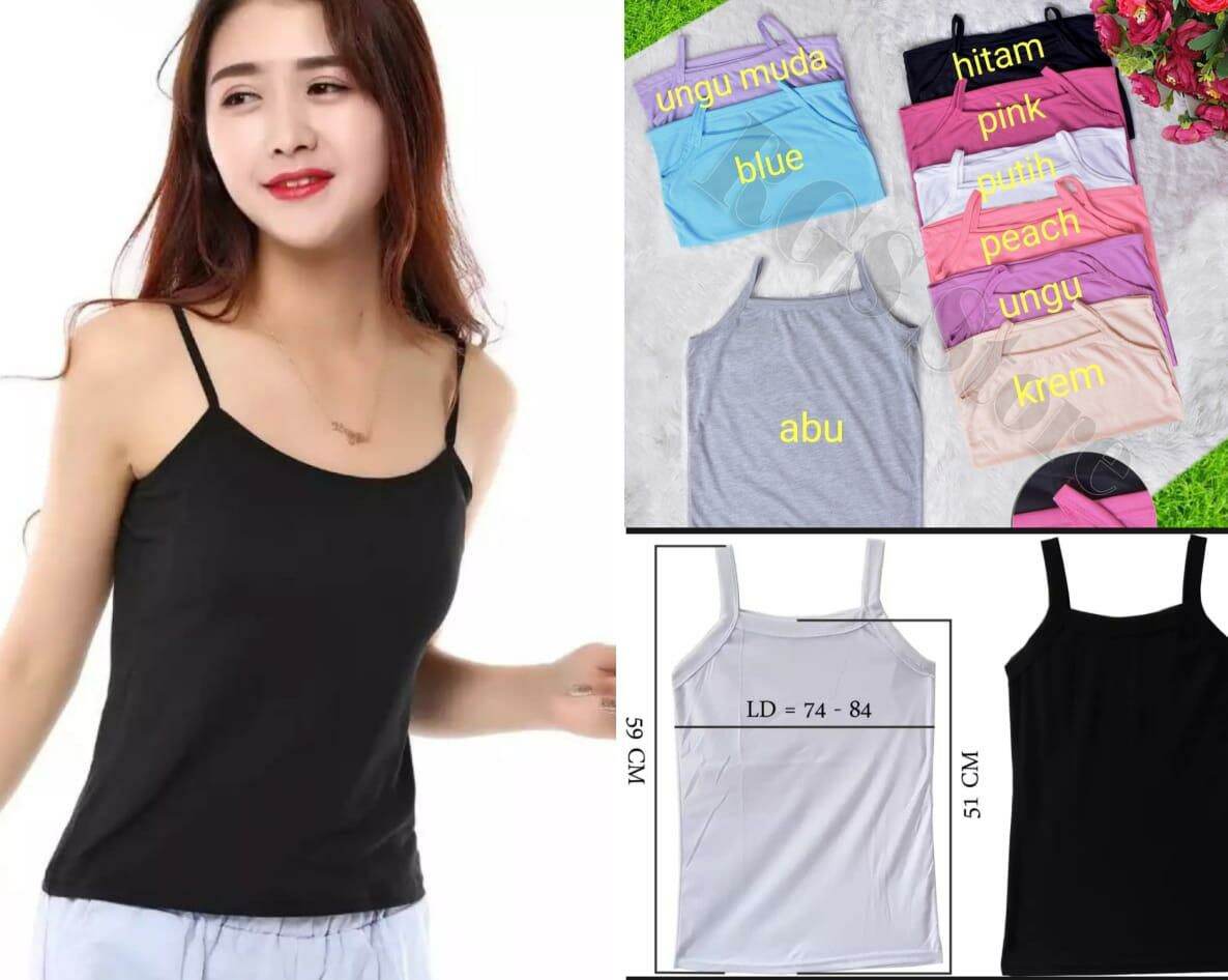 Tank top Premium Wanita / Tangtop ESSEN / Tank top Tali kecil | Lazada Indonesia