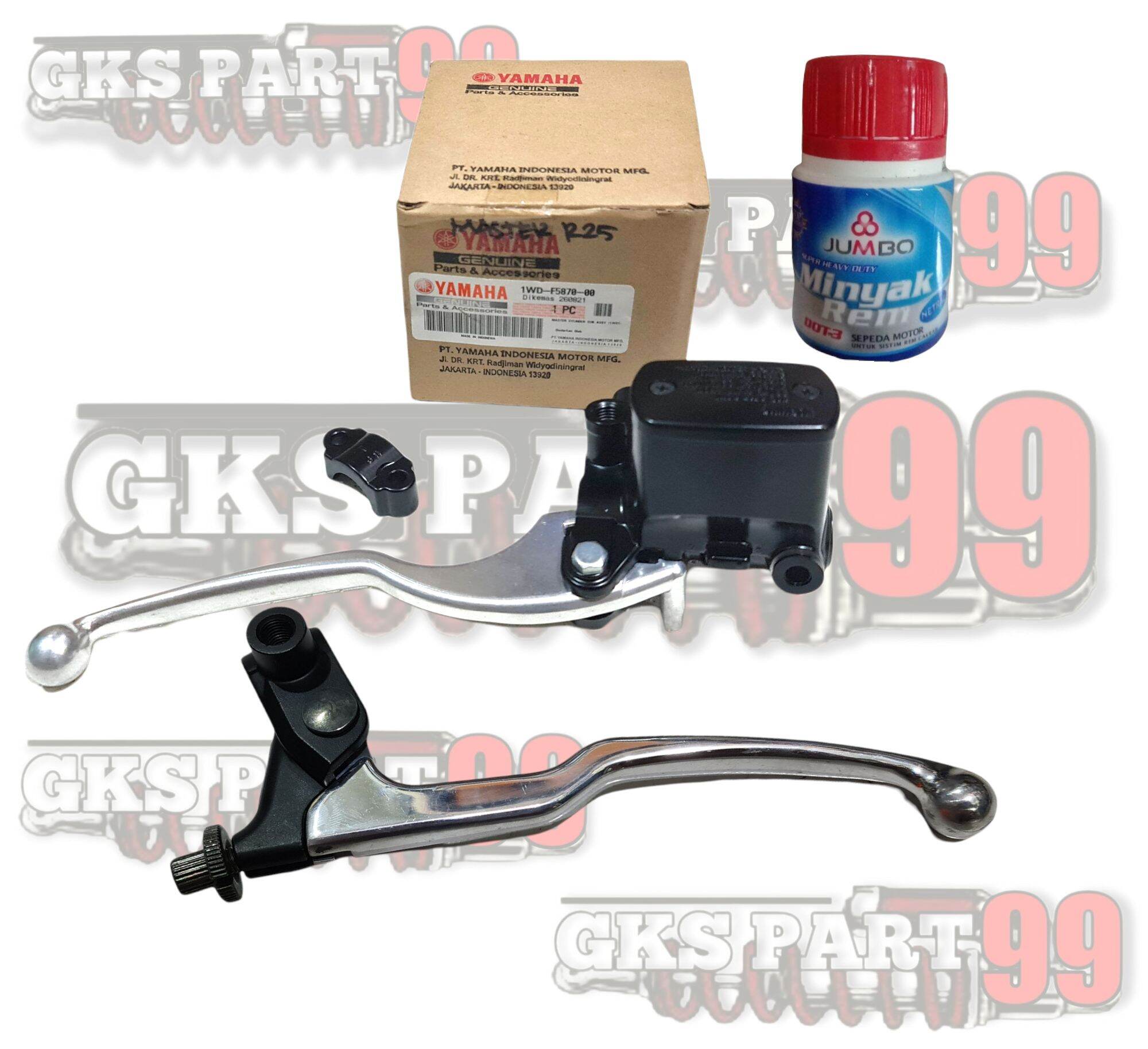 SEPAKET MASTER REM YAMAHA R25 ORIGINAL SET HANDEL DAN HANDLE KOPLING ...