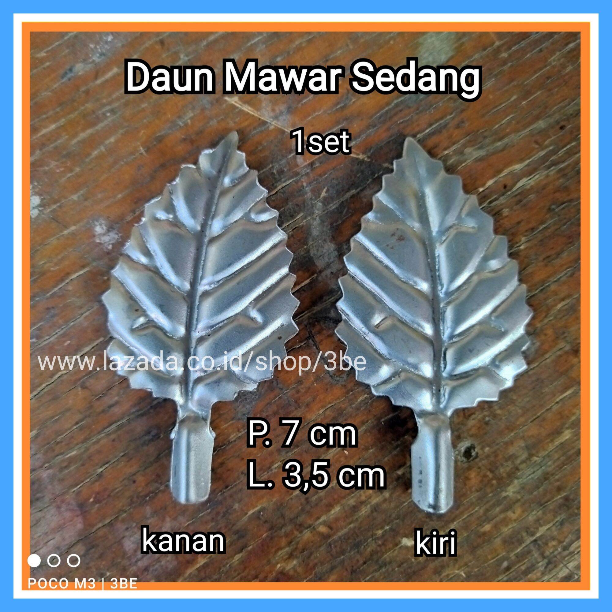 150set daun mawar sedang ornamen pintu pagar besi hiasan bunga besi ...