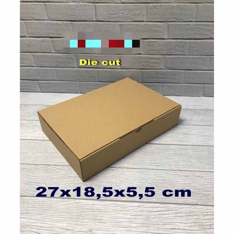 Kardus 27x18.5x5.5cm Kardus Diecut Corrugated Box Kardus Hampers Kotak ...