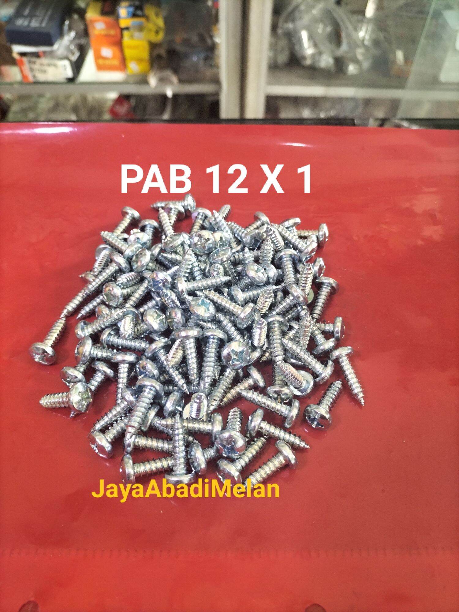 SEKRUP PAB 12X3/4 inch SCREW SKRUP 12 X 3/4 KEPALA BULAT CEMBUNG ...