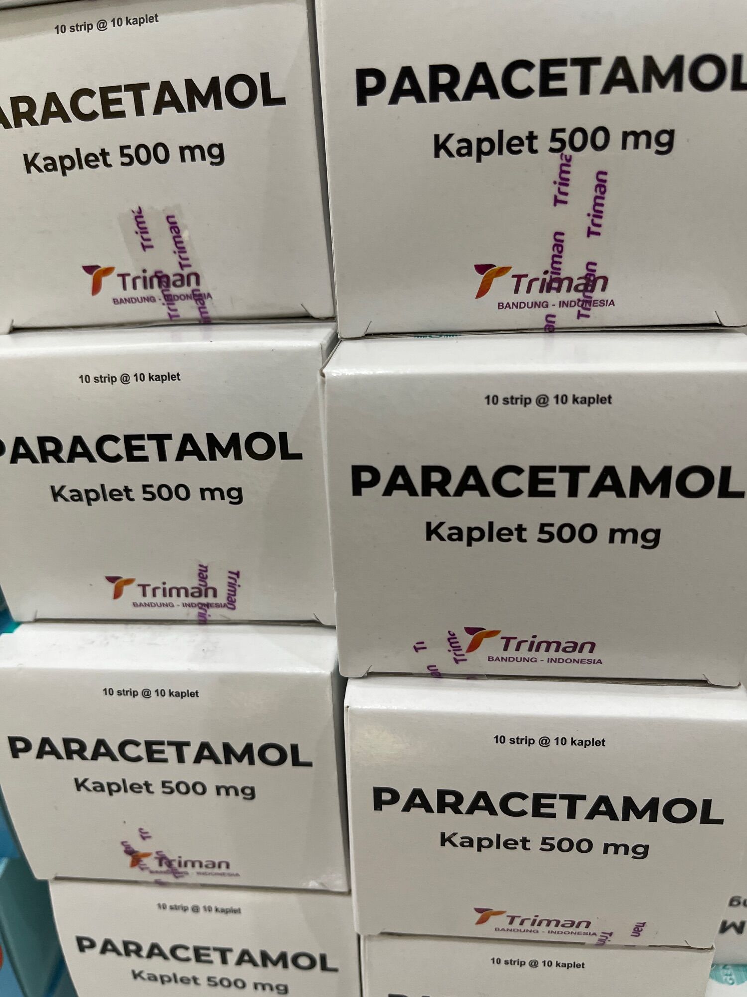 Paracetamol 500 triman box | Lazada Indonesia
