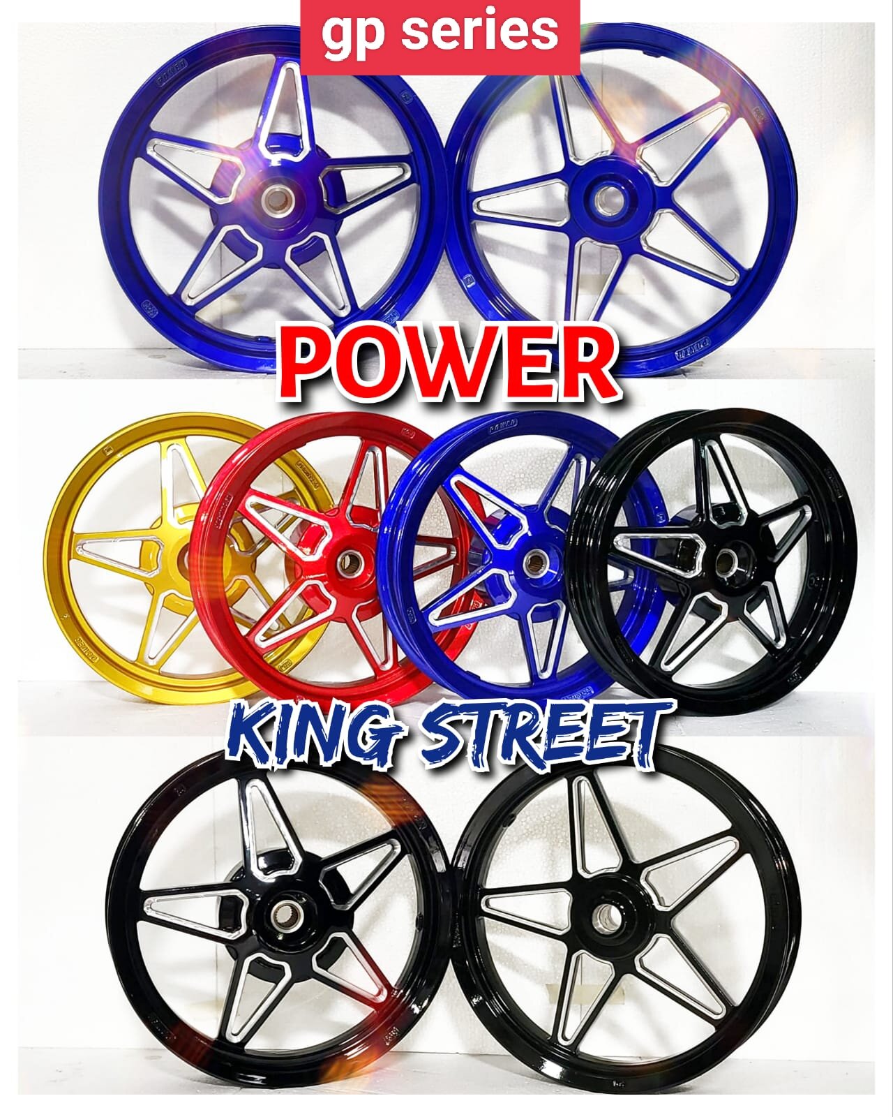 VELG RACING VARIO 110/BEAT/SCOOPY/GENIO/SPACY POWER KING STREET MODEL ...