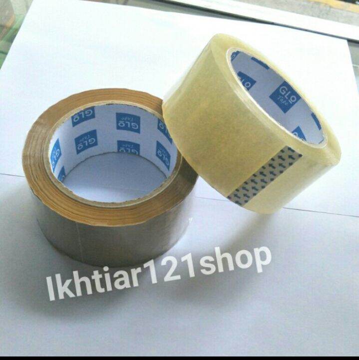 Lakban Plastik Bening/Lakban Coklat 2 inch/48mm murah Satuan | Lazada ...