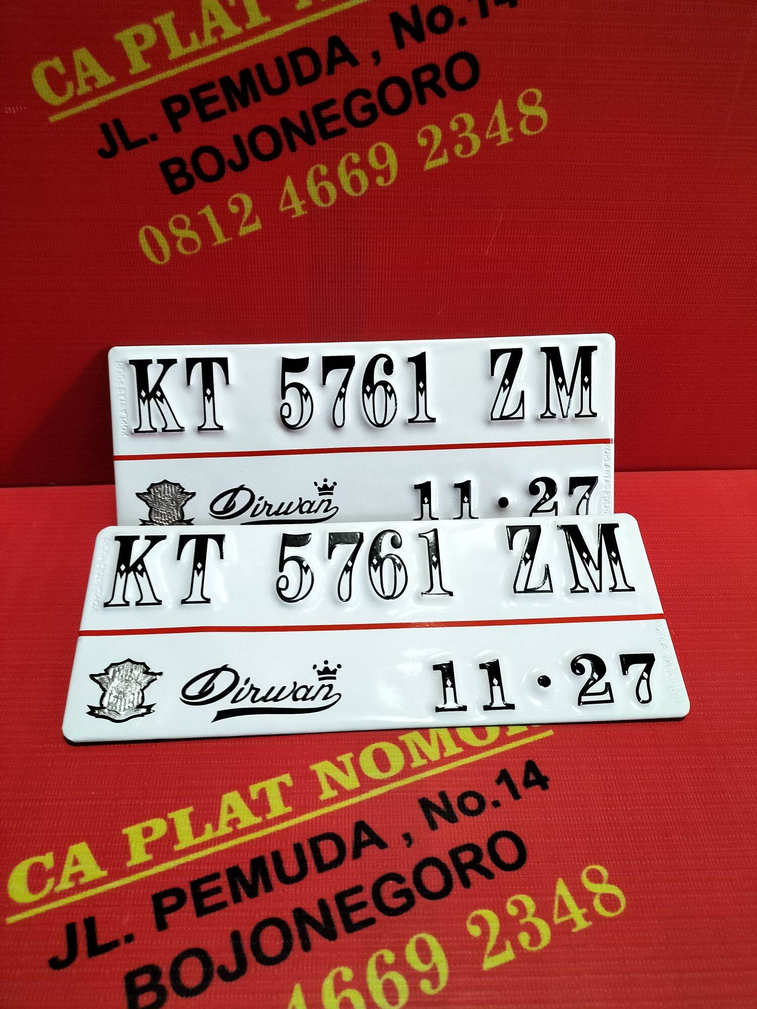 Plat Nomor / Sepeda Motor / Plat Nomor Putih / 2 Lapis Baut Tanam Super ...