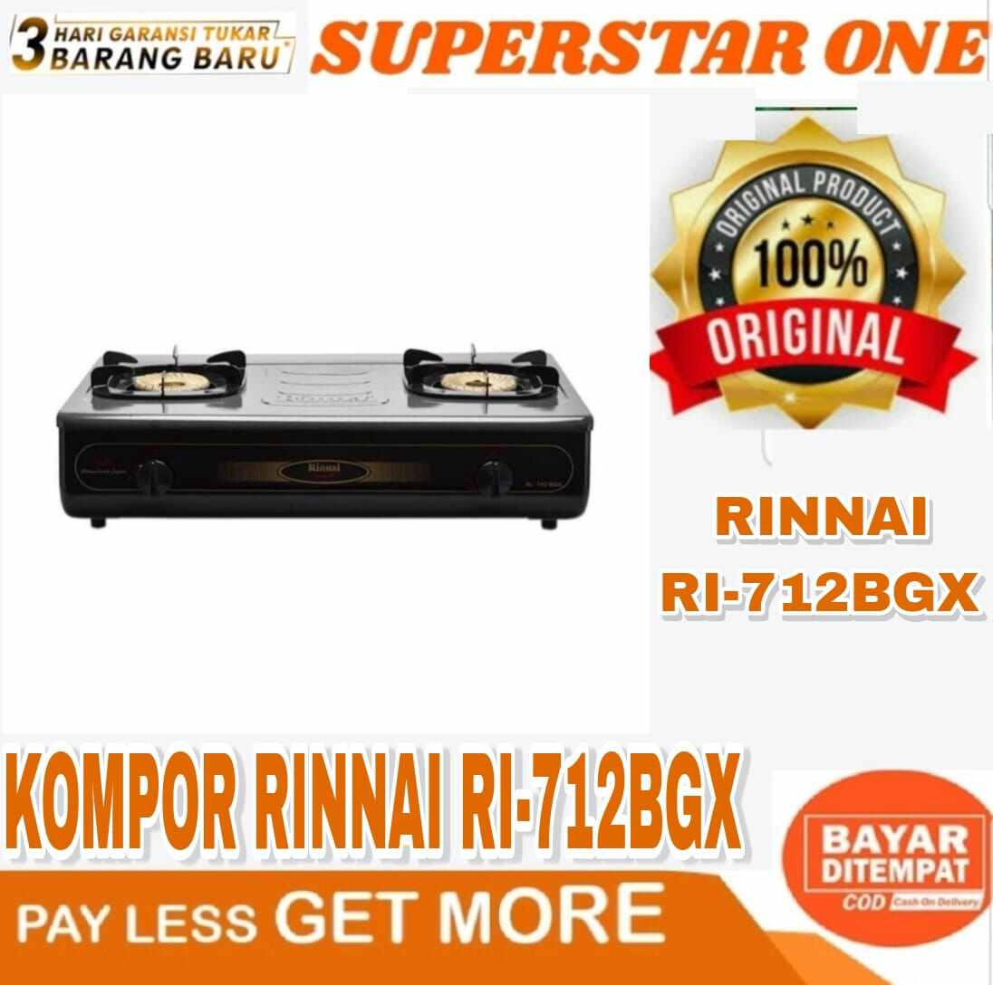 Rinnai Kompor Gas 2 Tungku RI-712 BGX Kompor Gas RI 712 BGX 2 Tungku | Lazada Indonesia