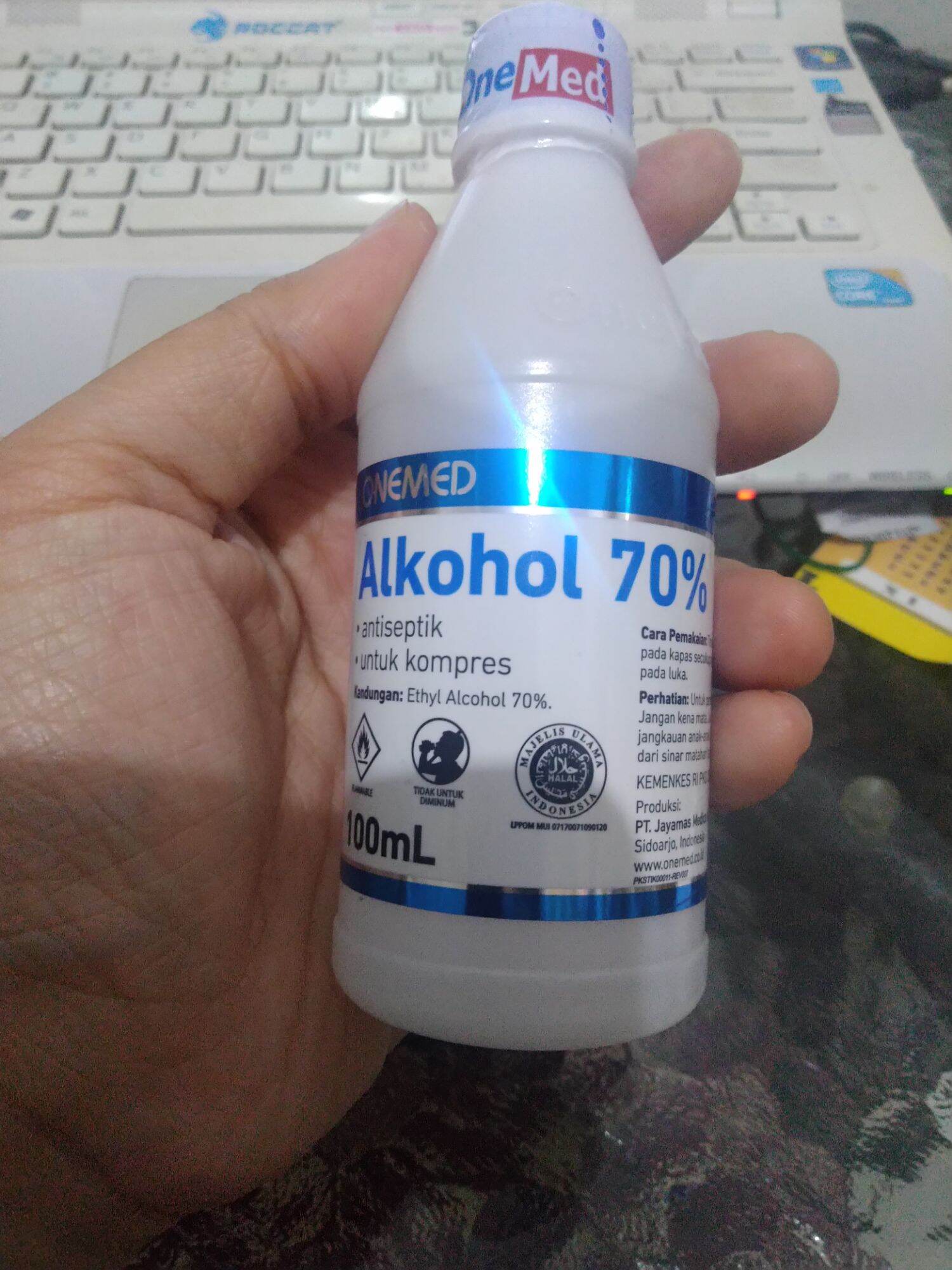 ONEMED alkohol 70% 100ml alcohol 100cc 100 cc 100 ml antiseptik dan ...