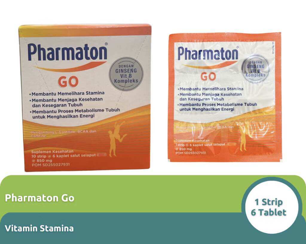Pharmaton GO 1 strip isi 5 Tablet dengan Gingseng Pharmaton Formula ...