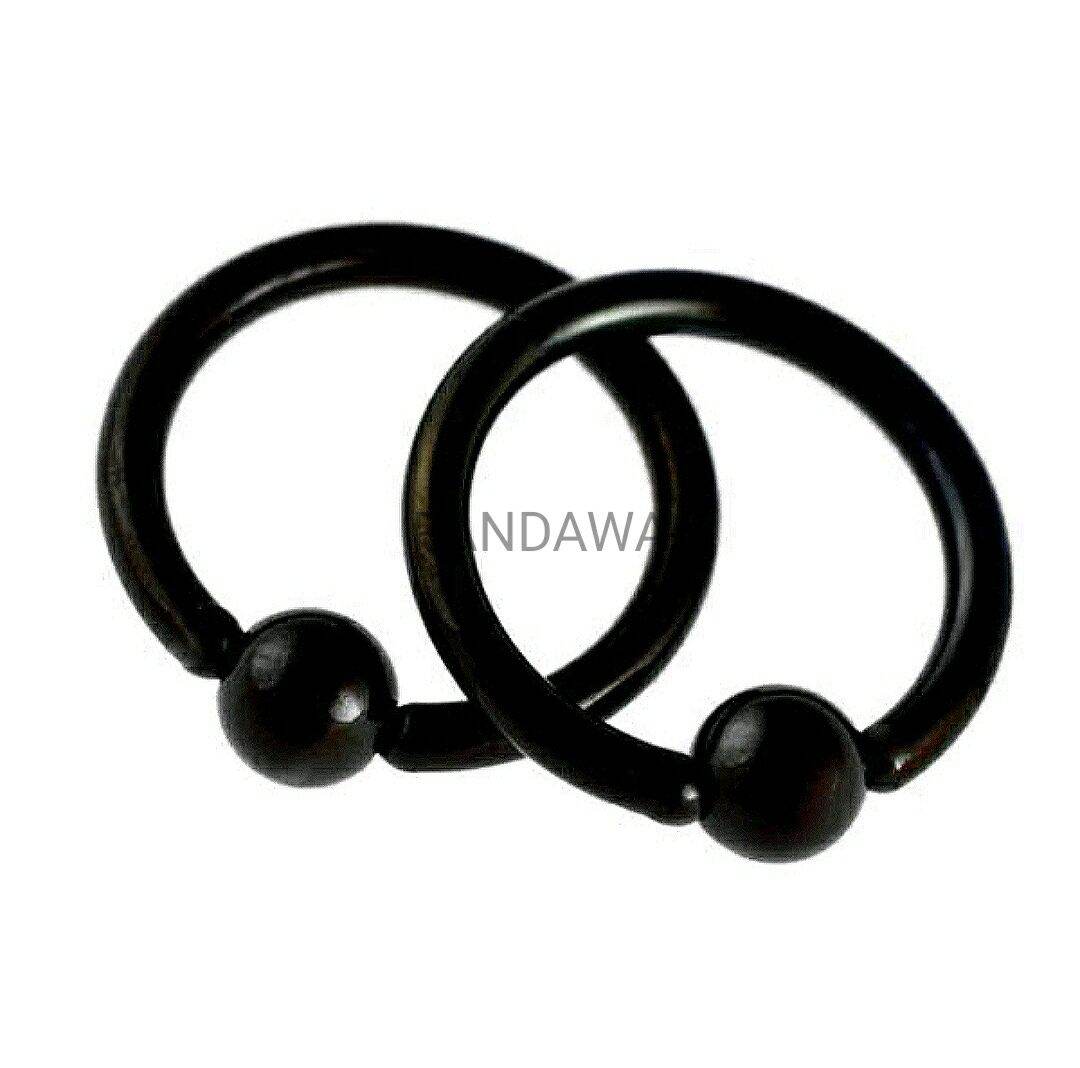 anting bulat hitam/anting tindik pria/anting pria | Lazada Indonesia
