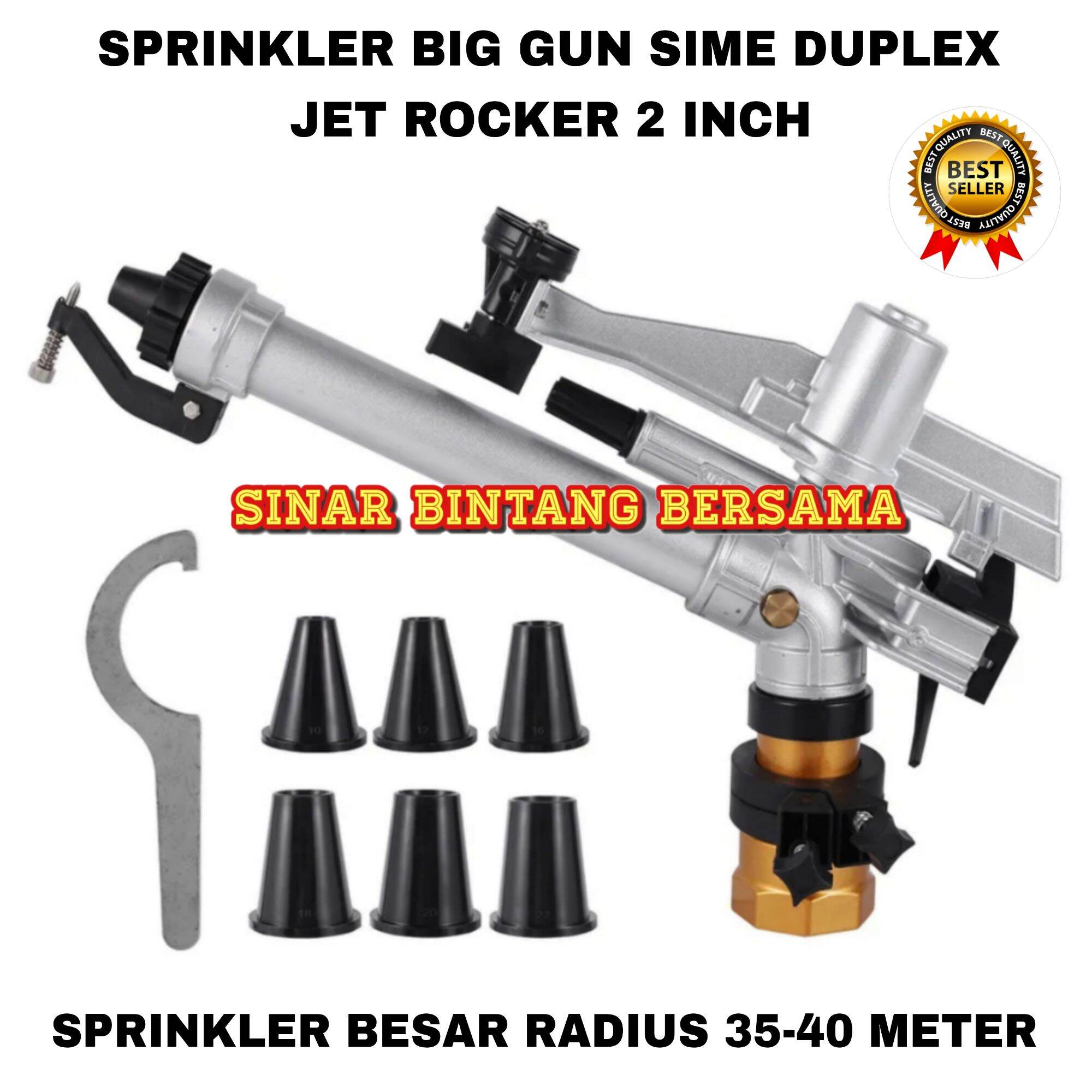 SPRINKLER BIG GUN SIME DUPLEX 2 INCH | RADIUS TEMBAKAN 35 - 40 METER ...