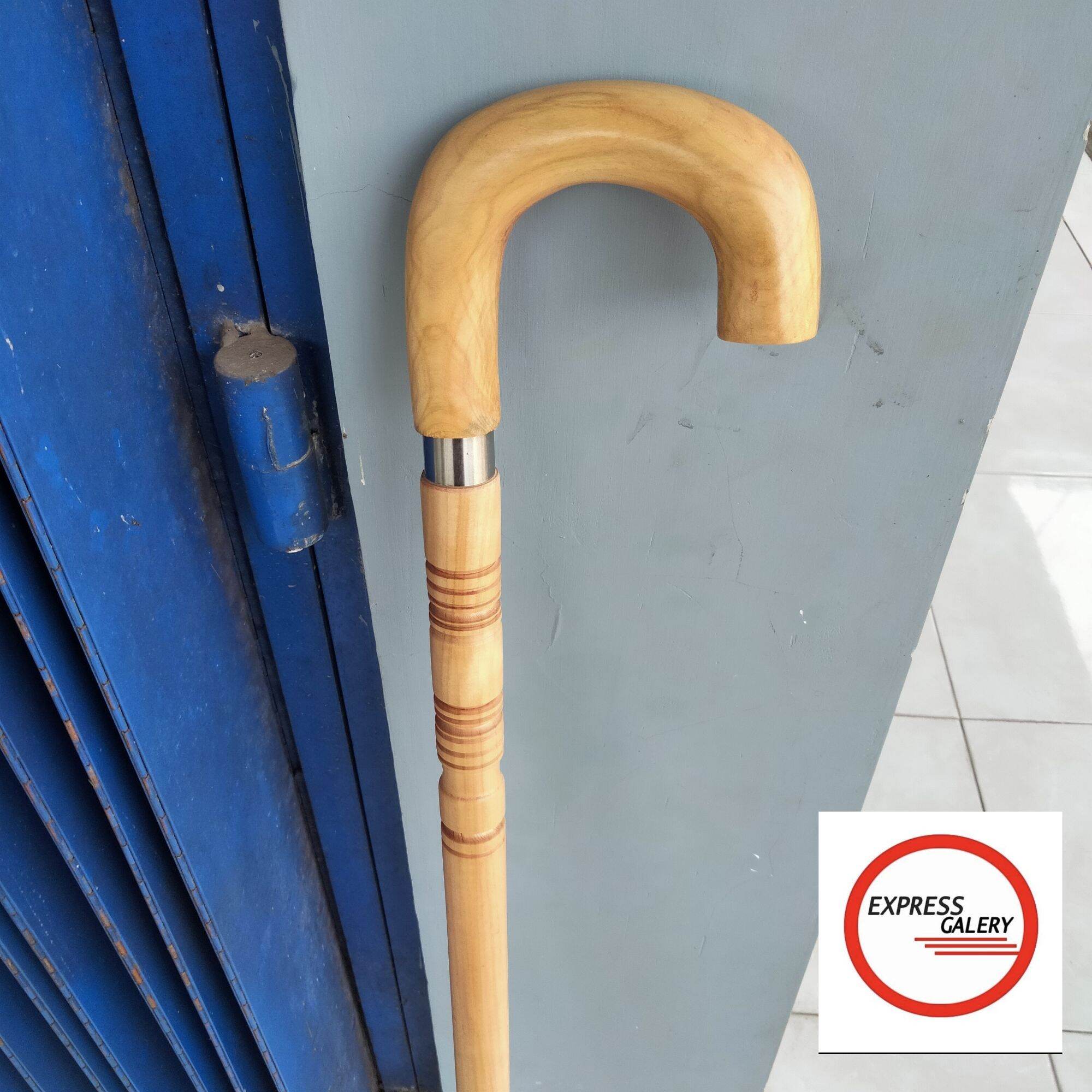 tongkat jalan kayu cendana wangi model payung bubut x796 | Lazada Indonesia